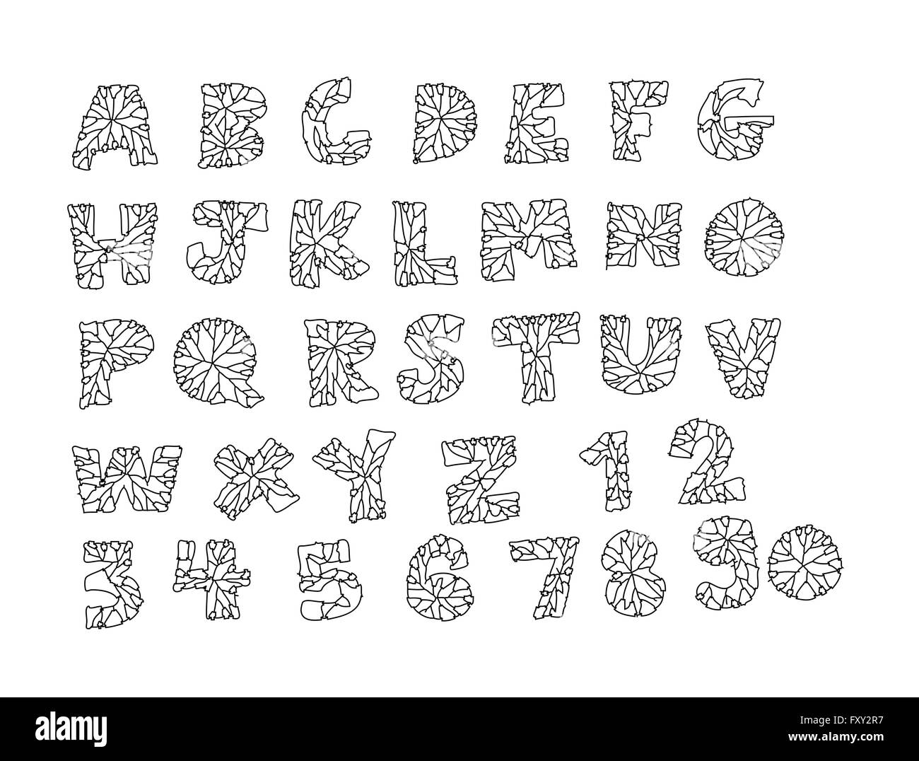 Font Sketch Hand drawing letters Stock Vector Image & Art - Alamy