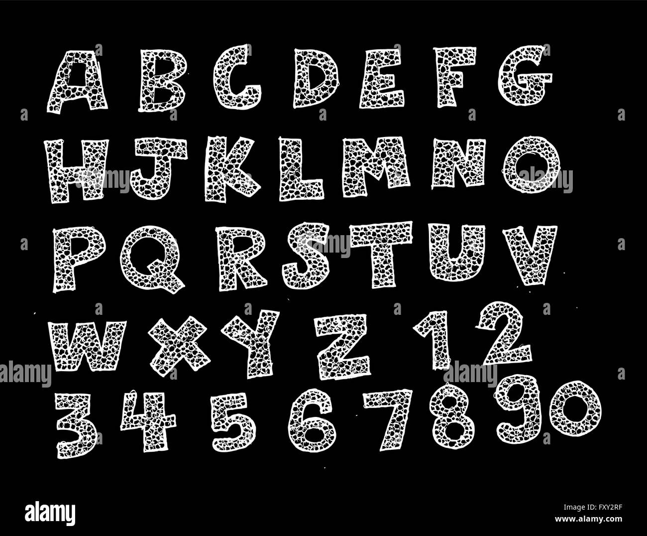 Font Sketch Hand drawing letters Stock Vector Image & Art - Alamy