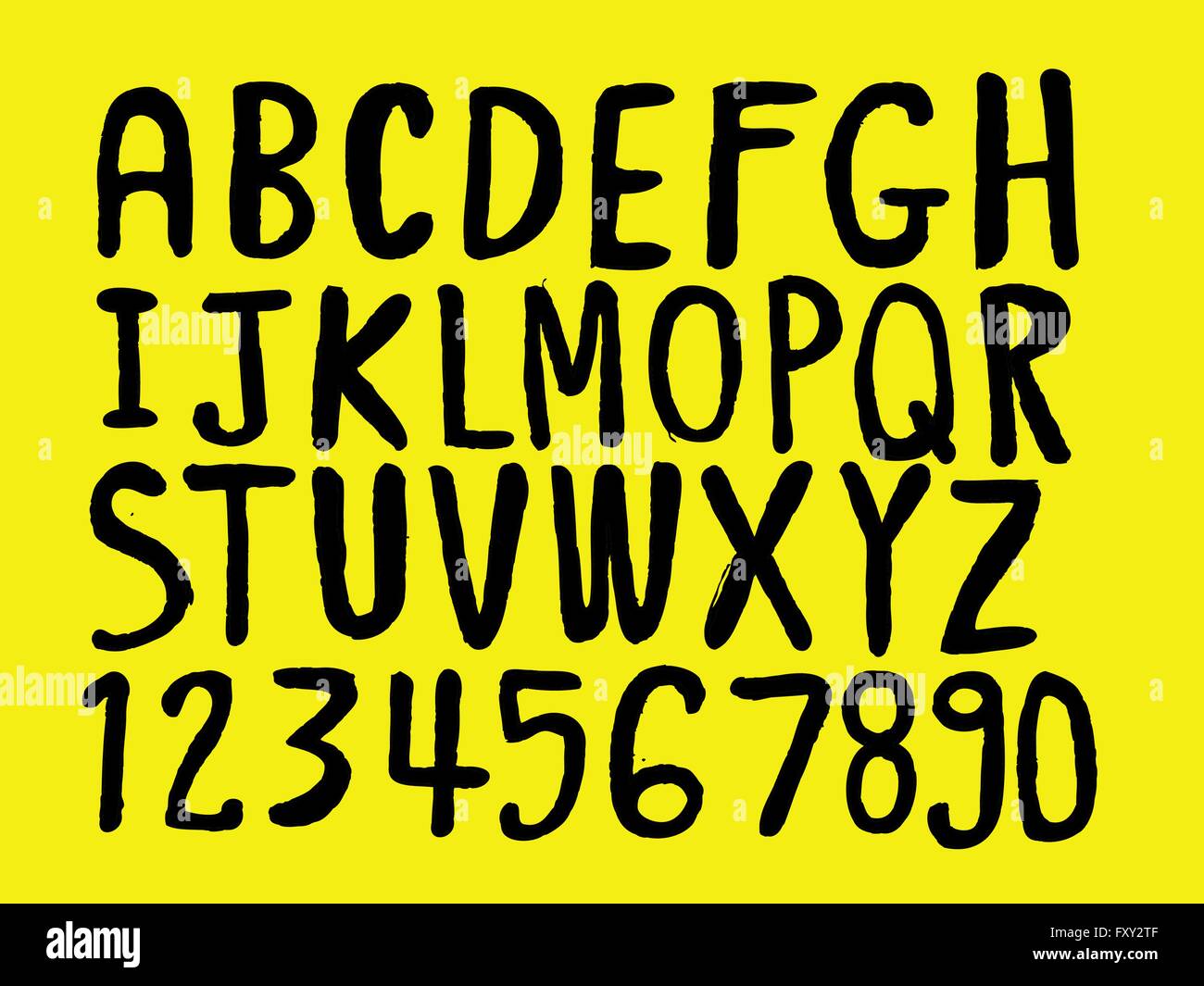 Font Sketch Hand drawing letters Stock Vector Image & Art - Alamy