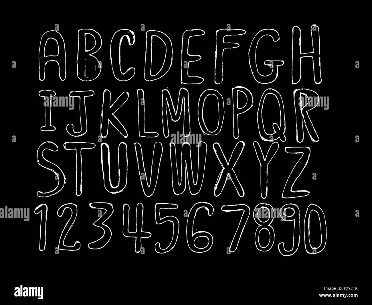 Font Sketch Hand drawing letters Stock Vector Image & Art - Alamy