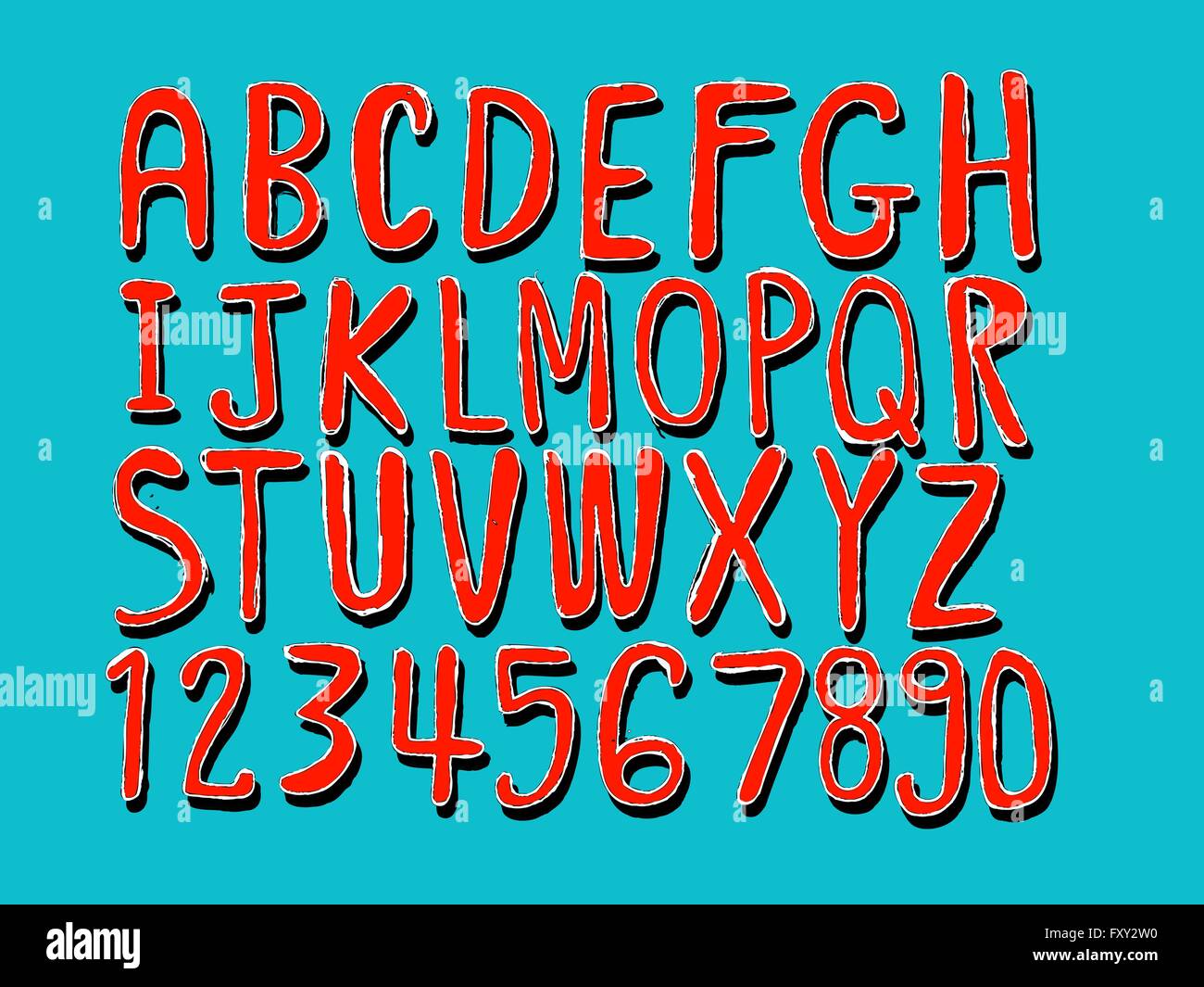 Font Sketch Hand drawing letters Stock Vector Image & Art - Alamy