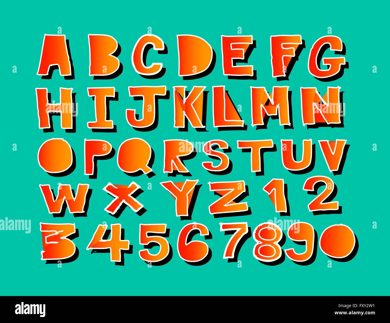 Font Sketch Hand drawing letters Stock Vector Image & Art - Alamy