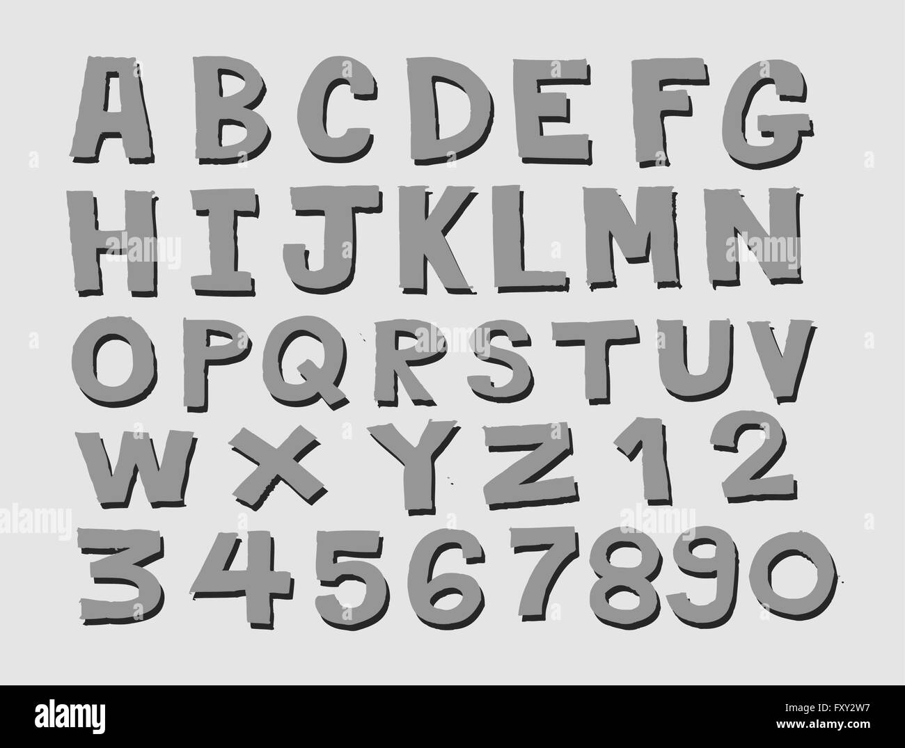 Font Sketch Hand drawing letters Stock Vector Image & Art - Alamy