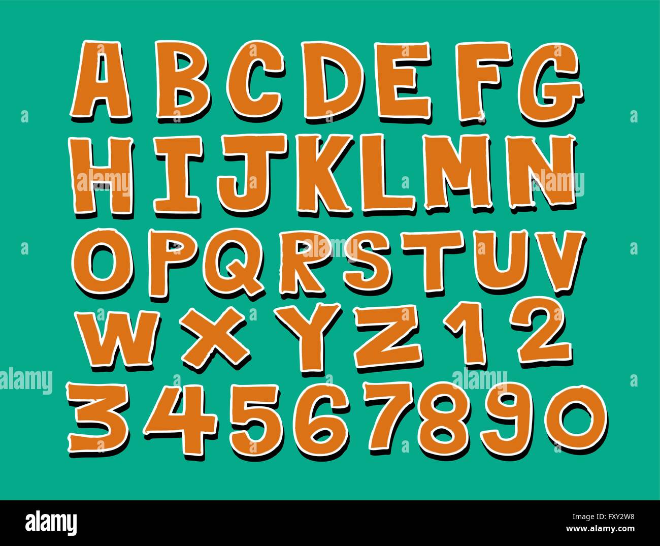Font Sketch Hand drawing letters Stock Vector Image & Art - Alamy