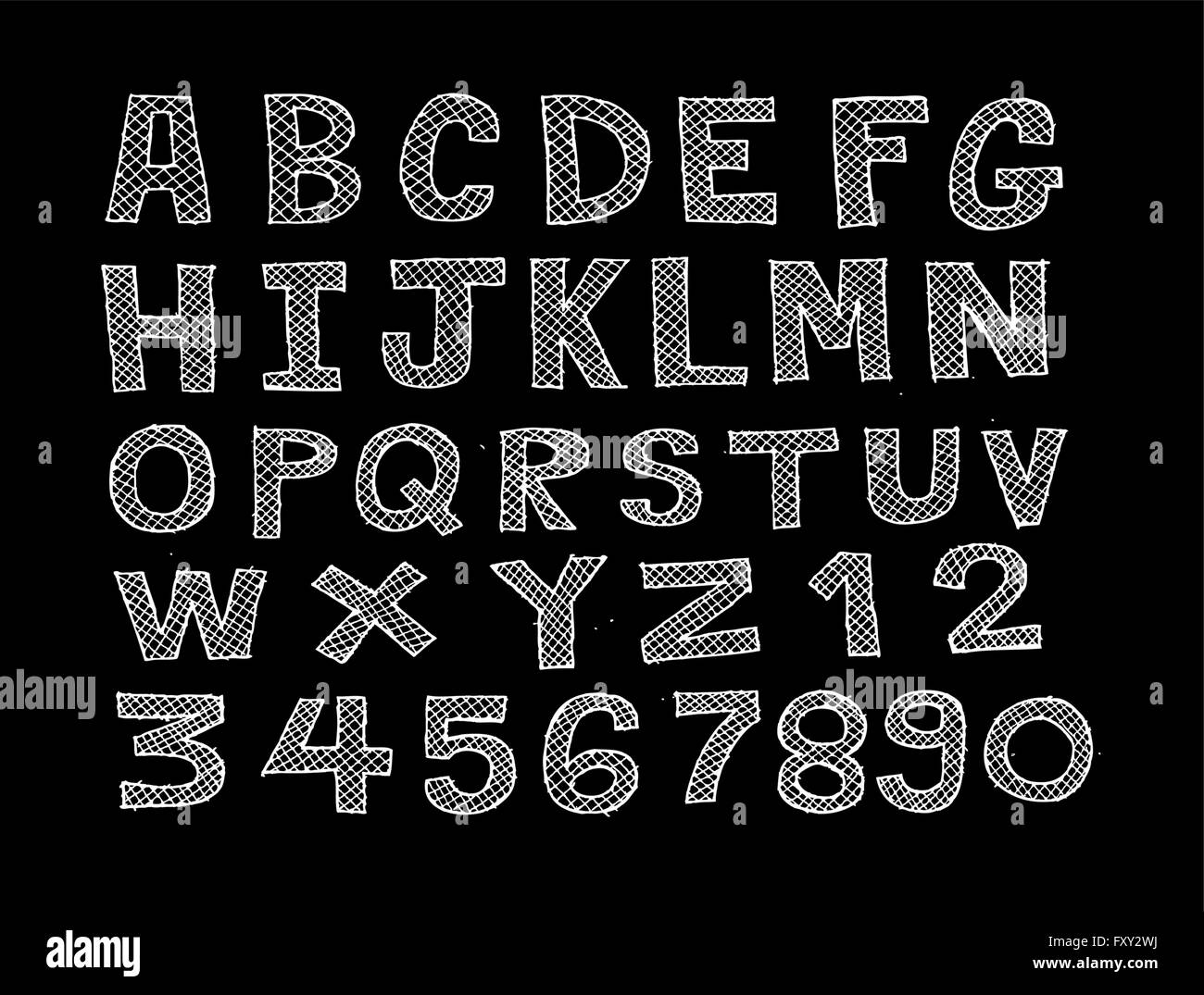 Font Sketch Hand drawing letters Stock Vector Image & Art - Alamy