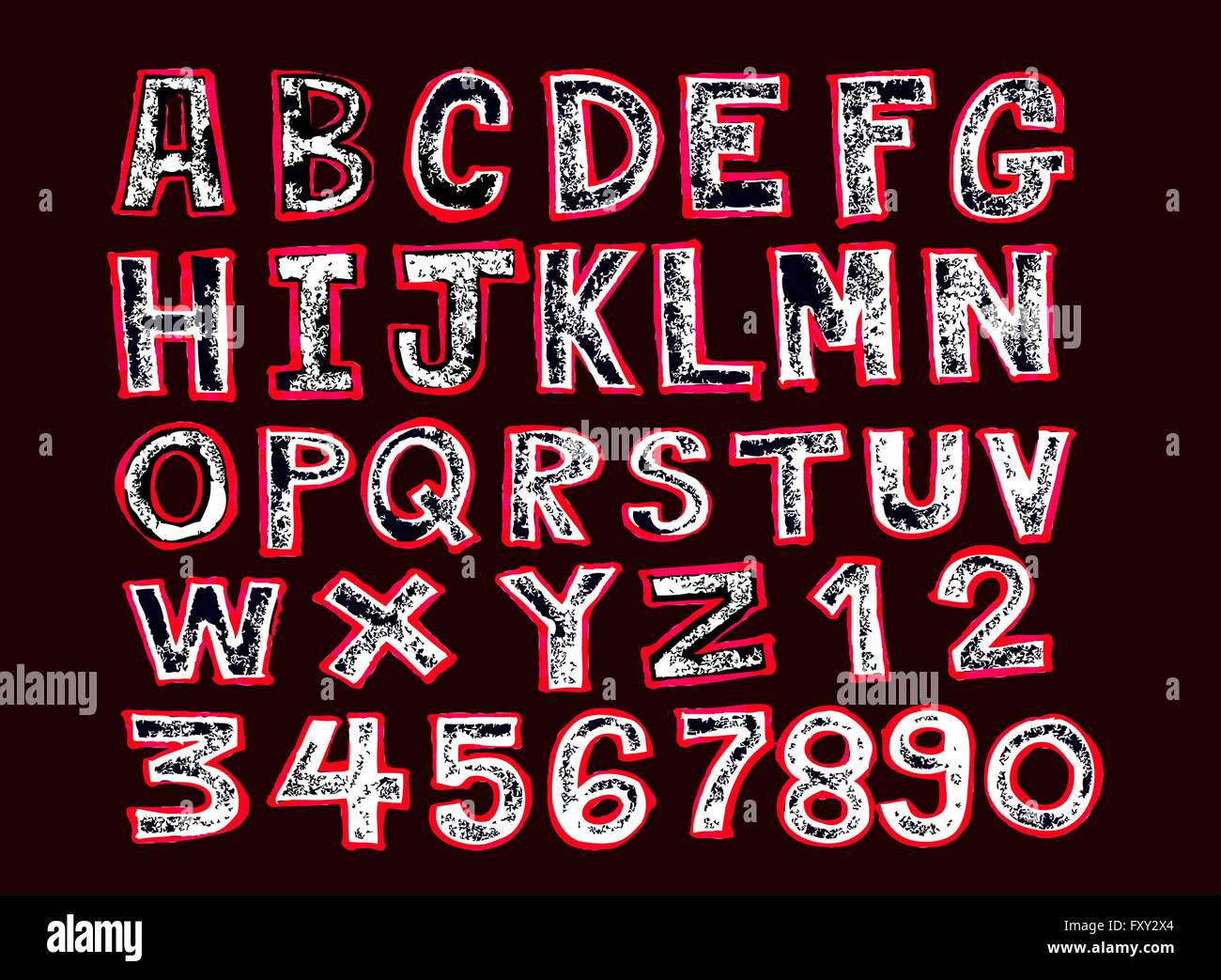 Font Sketch Hand drawing letters Stock Vector Image & Art - Alamy