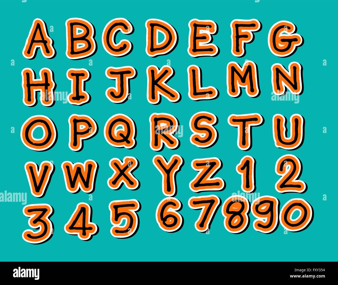 Font Sketch Hand drawing letters Stock Vector Image & Art - Alamy