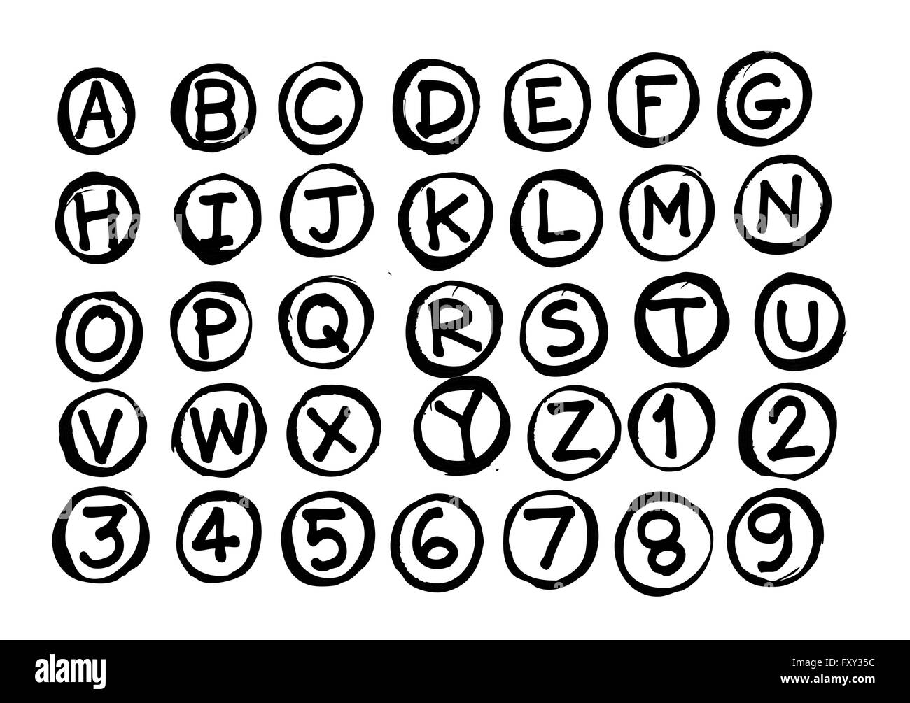 Font Sketch Hand drawing letters Stock Vector Image & Art - Alamy