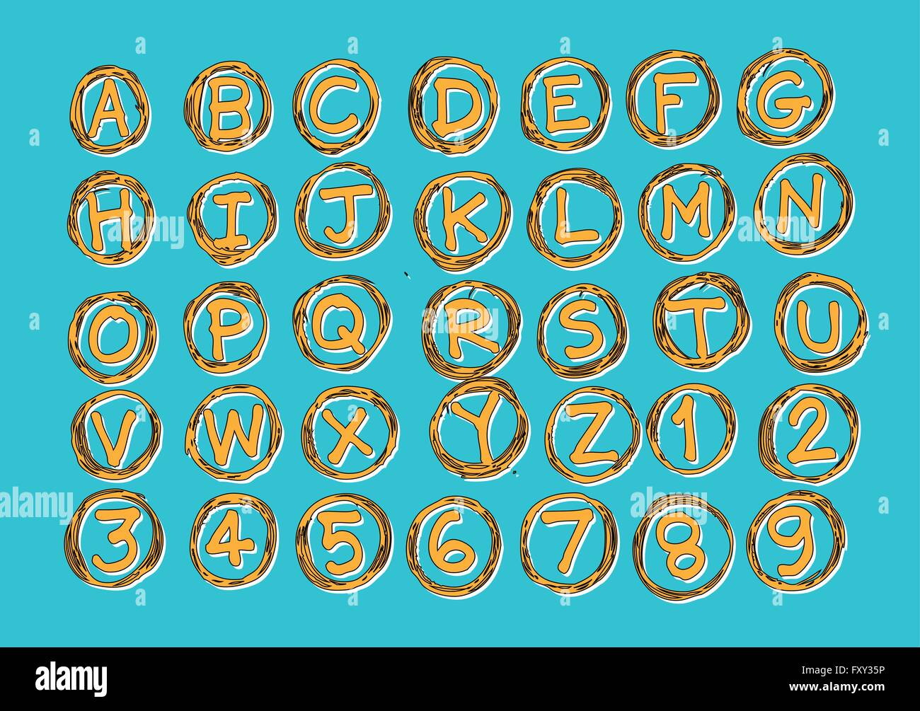 Font Sketch Hand drawing letters Stock Vector Image & Art - Alamy