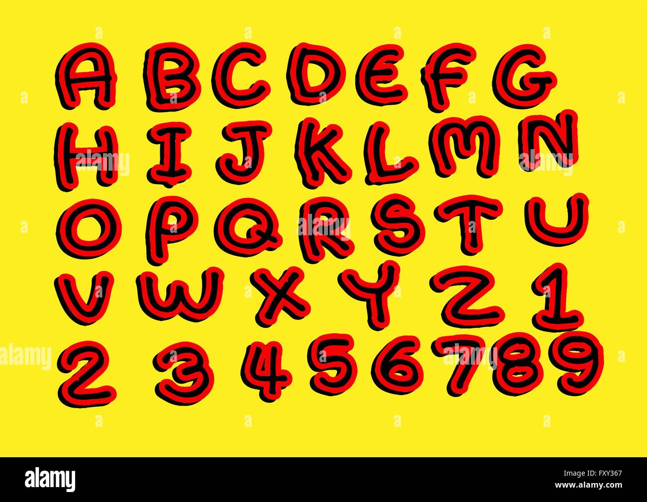 Font Sketch Hand drawing letters Stock Vector Image & Art - Alamy