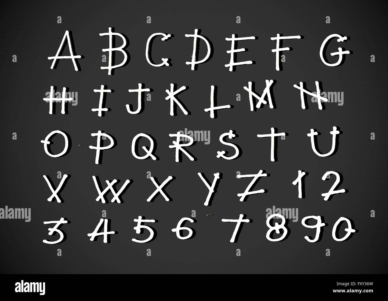 Font Sketch Hand drawing letters Stock Vector Image & Art - Alamy