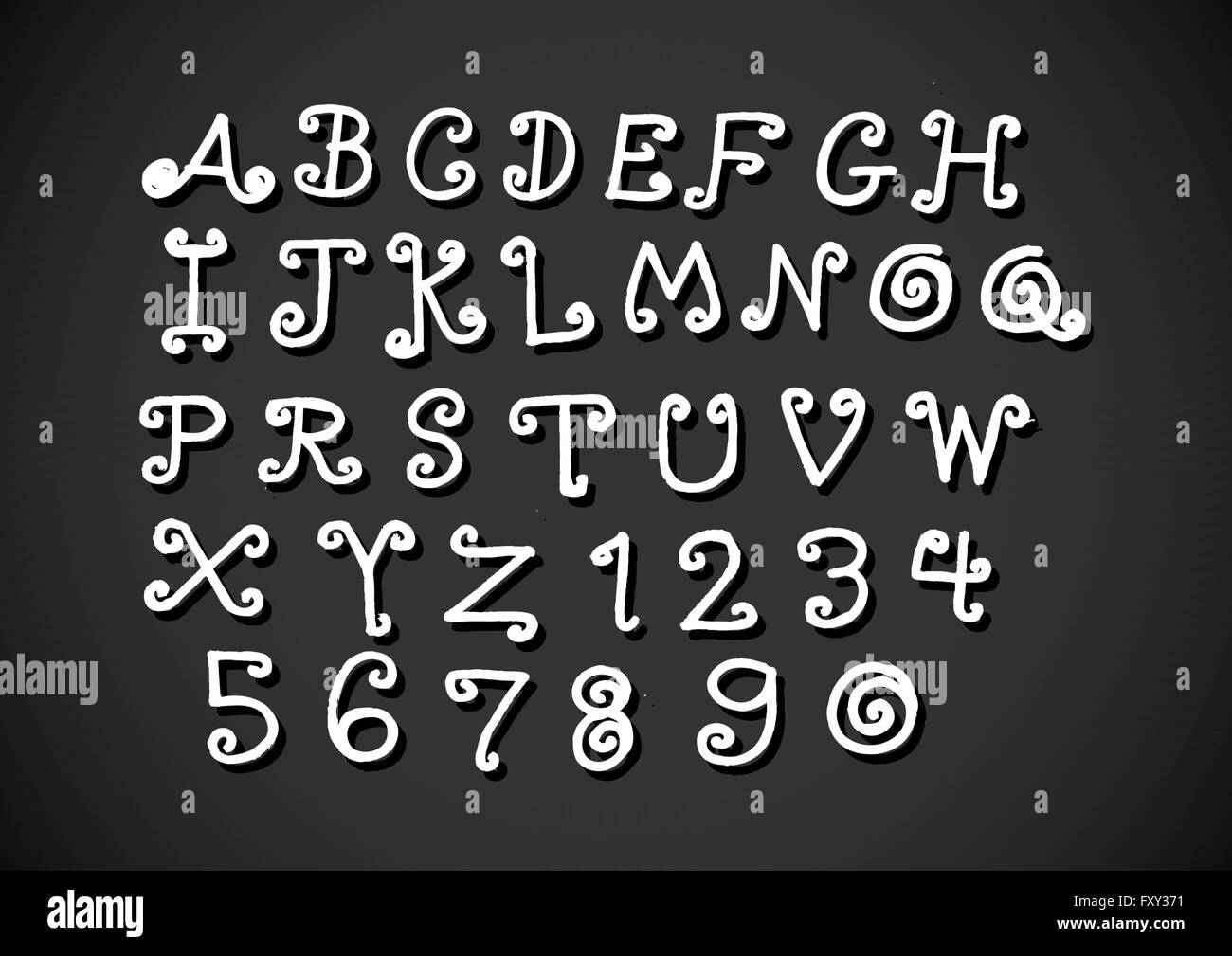 Font Sketch Hand drawing letters Stock Vector Image & Art - Alamy