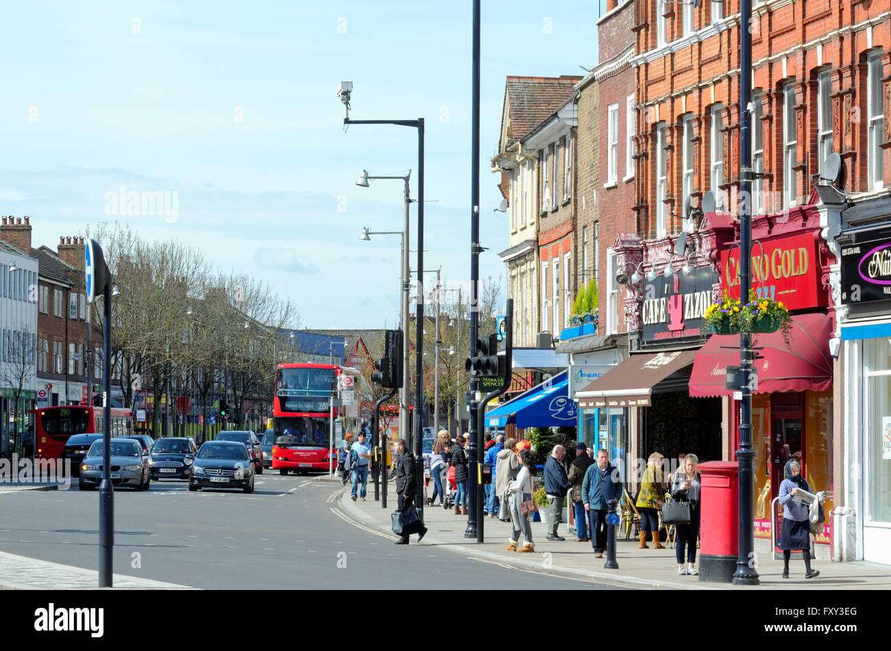 Parade of shops in Heath Road Twickenham West London Stock Photo - Alamy