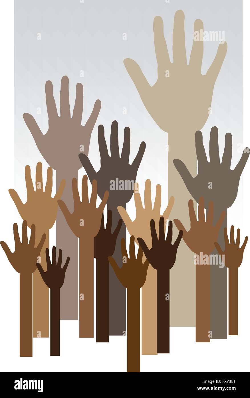 colorful silhouette hands background design Stock Vector Image & Art ...