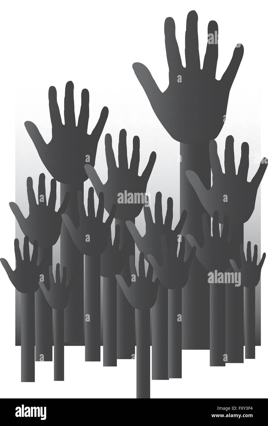colorful silhouette hands background design Stock Vector Image & Art ...