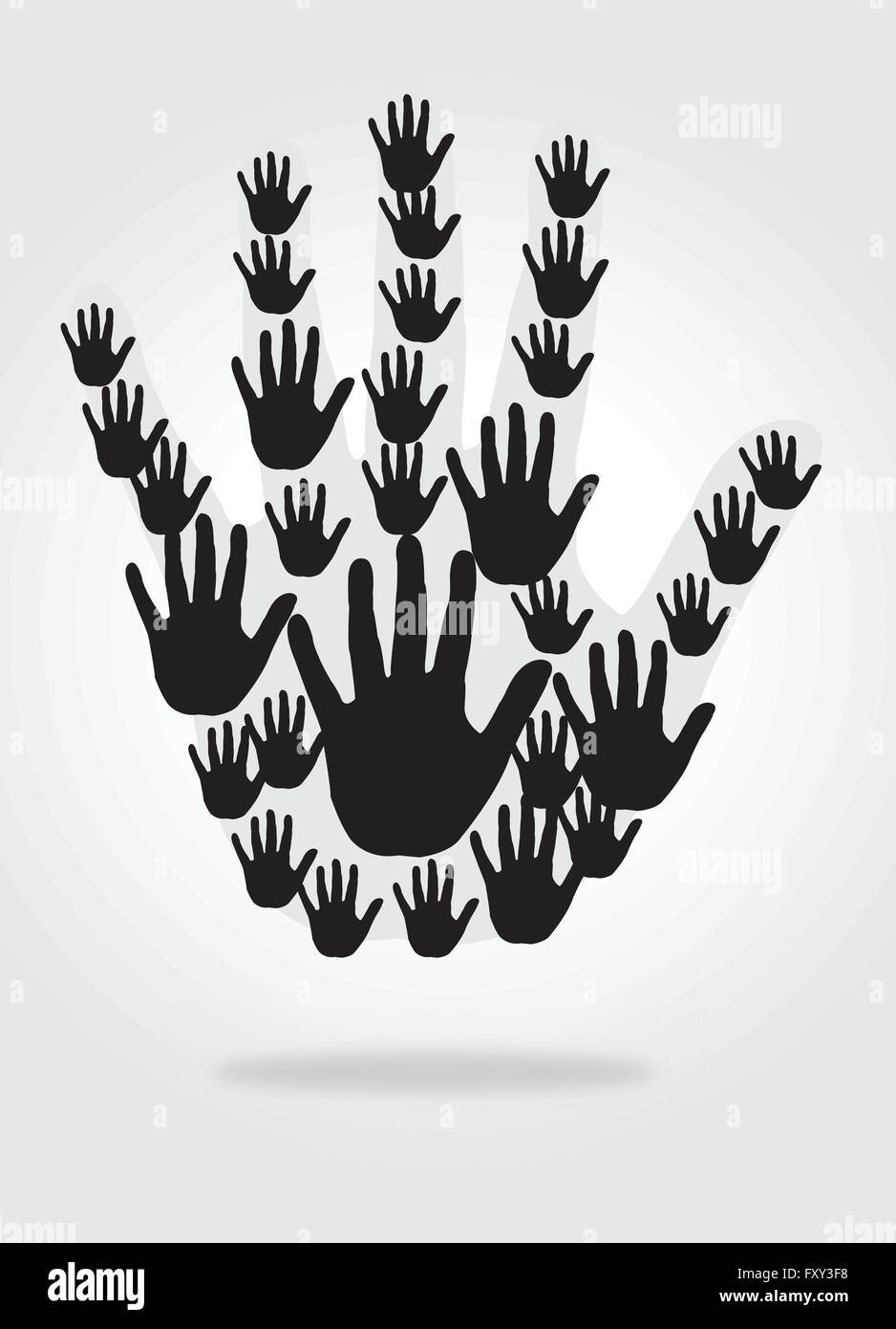 colorful silhouette hands background design Stock Vector Image & Art ...