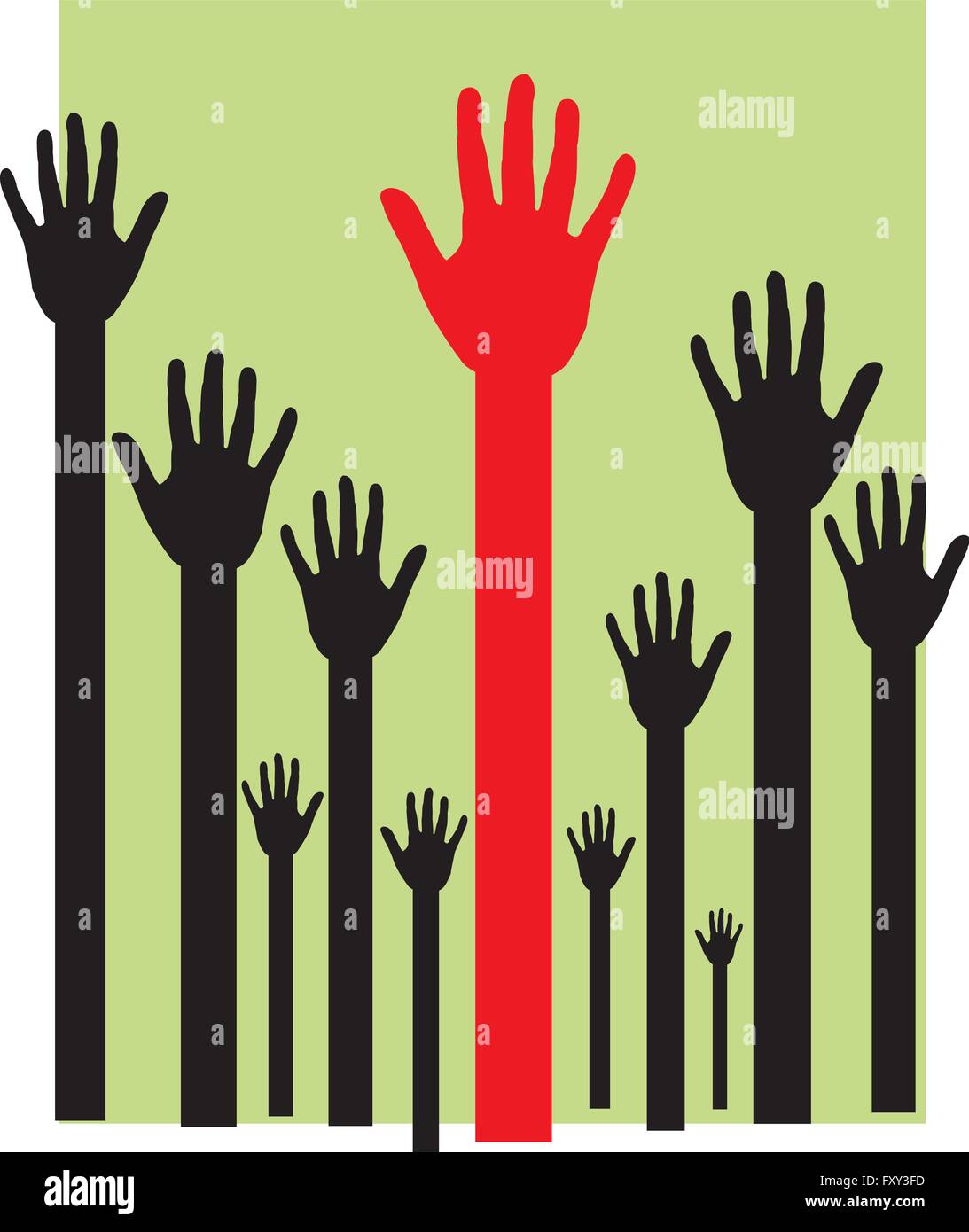 colorful silhouette hands background design Stock Vector Image & Art ...