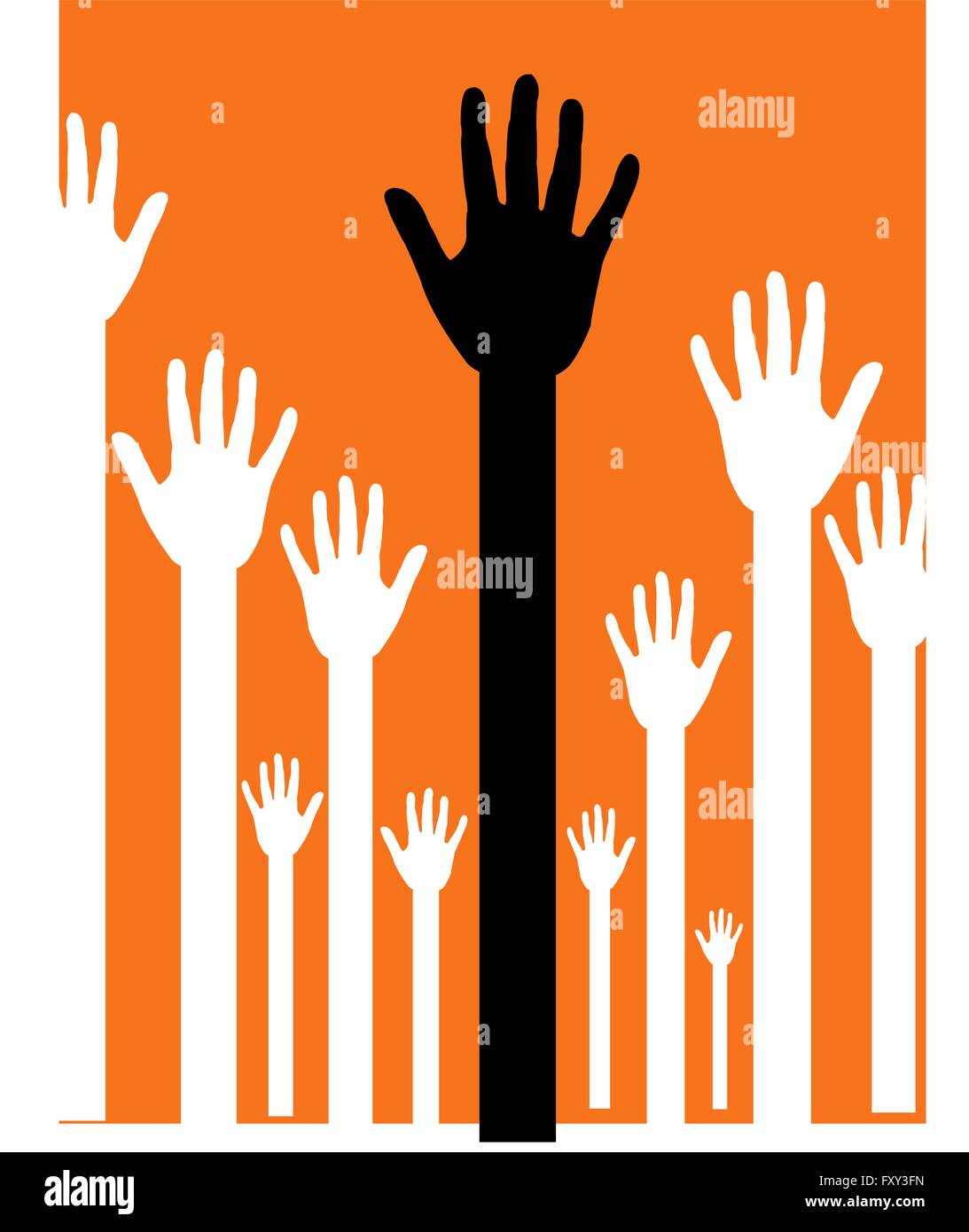colorful silhouette hands background design Stock Vector Image & Art ...