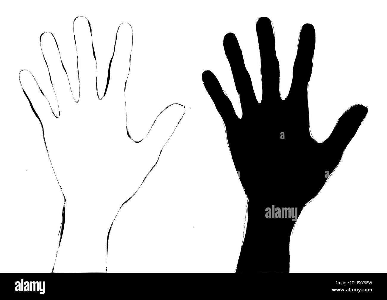 colorful silhouette hands background design Stock Vector Image & Art ...