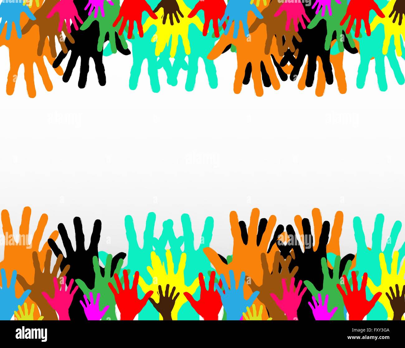 colorful silhouette hands background design Stock Vector Image & Art ...