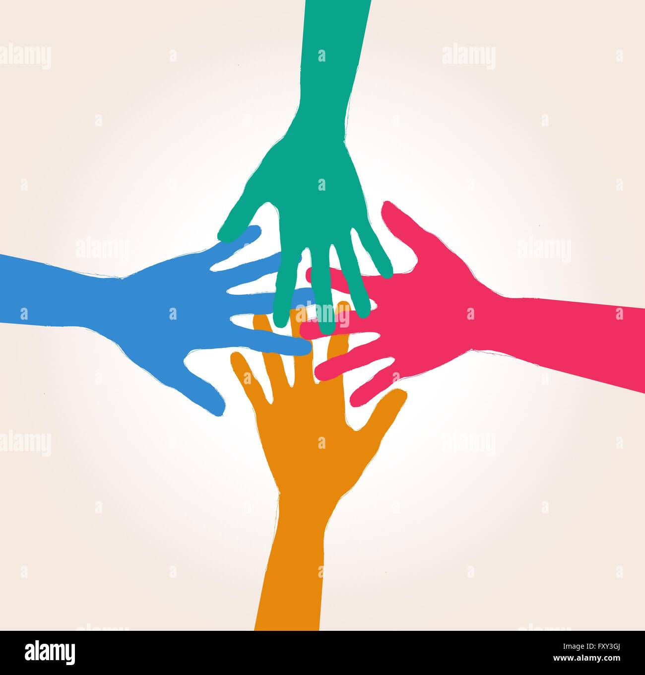 colorful silhouette hands background design Stock Vector Image & Art ...