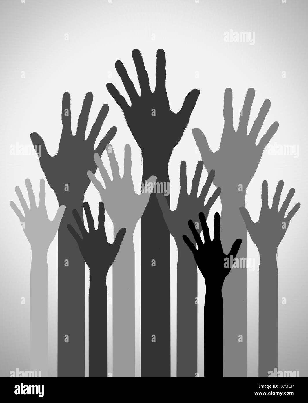 colorful silhouette hands background design Stock Vector Image & Art ...
