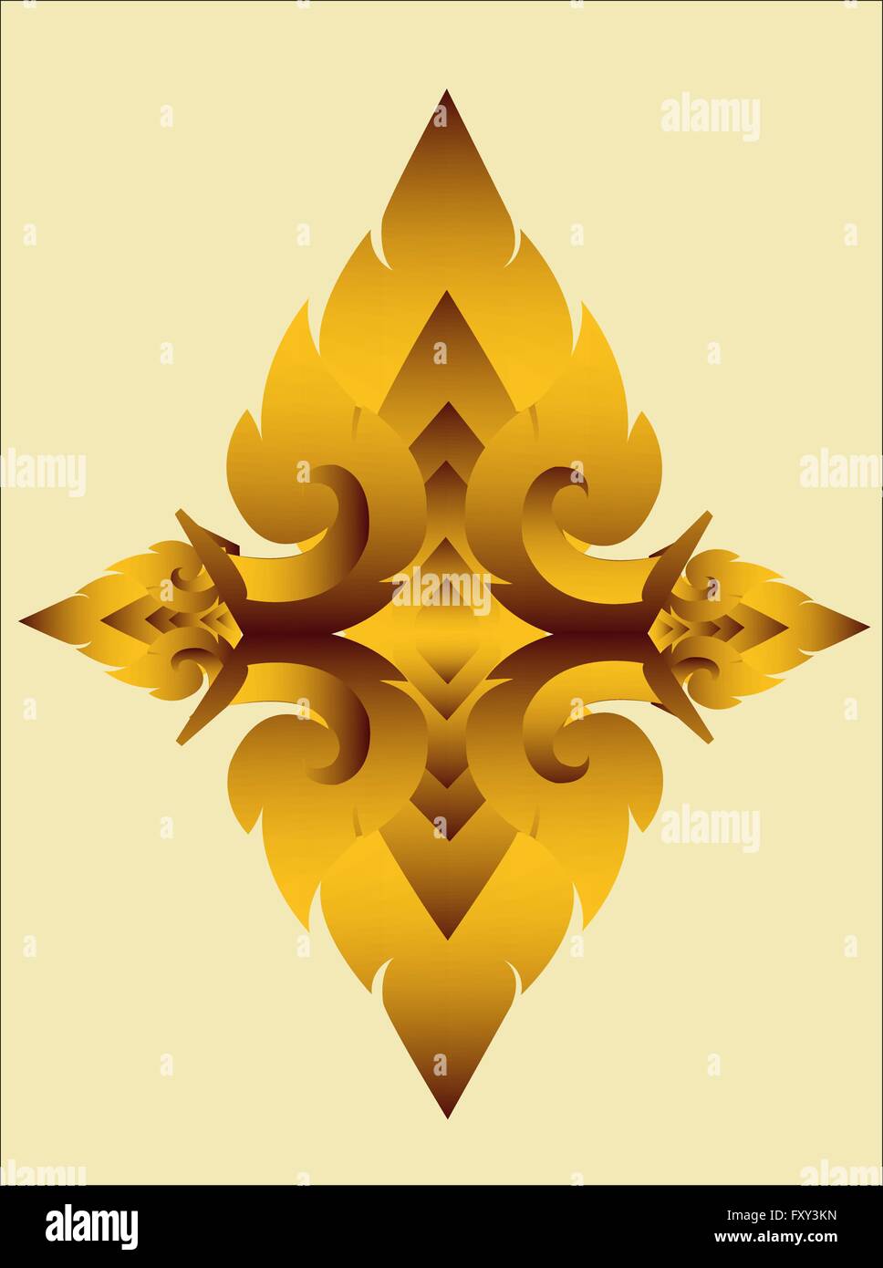 Thai temple interior Stock Vector Images - Alamy