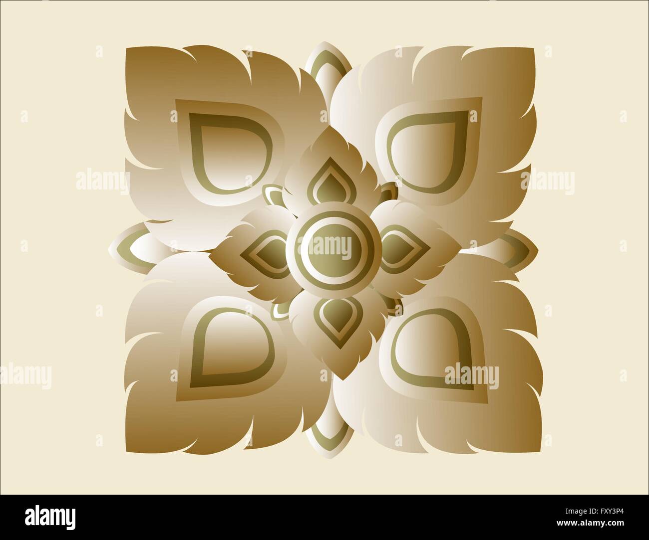 Thai temple interior design Stock Vector Images - Alamy