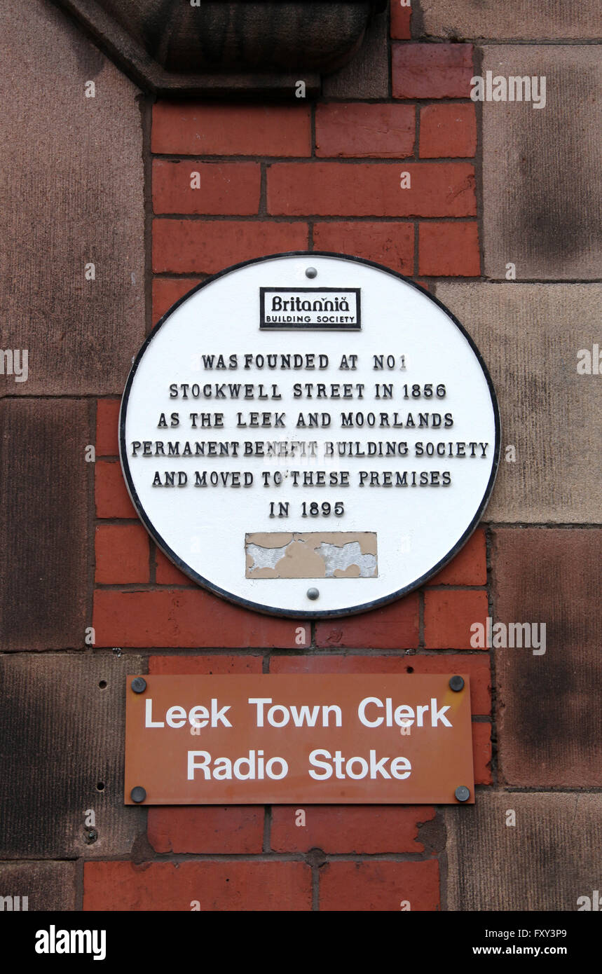Building dated 1856 in Leek which was the original Britannia Mutual ...