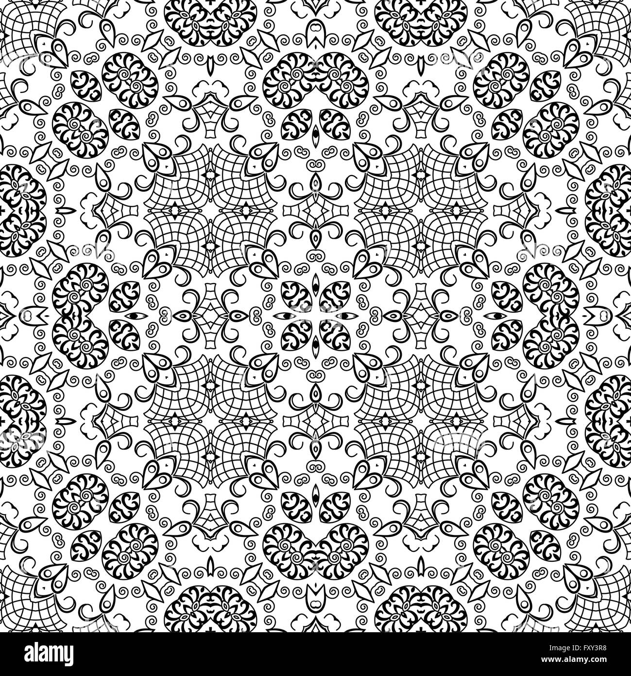 Abstract seamless outline pattern Stock Vector Image & Art - Alamy