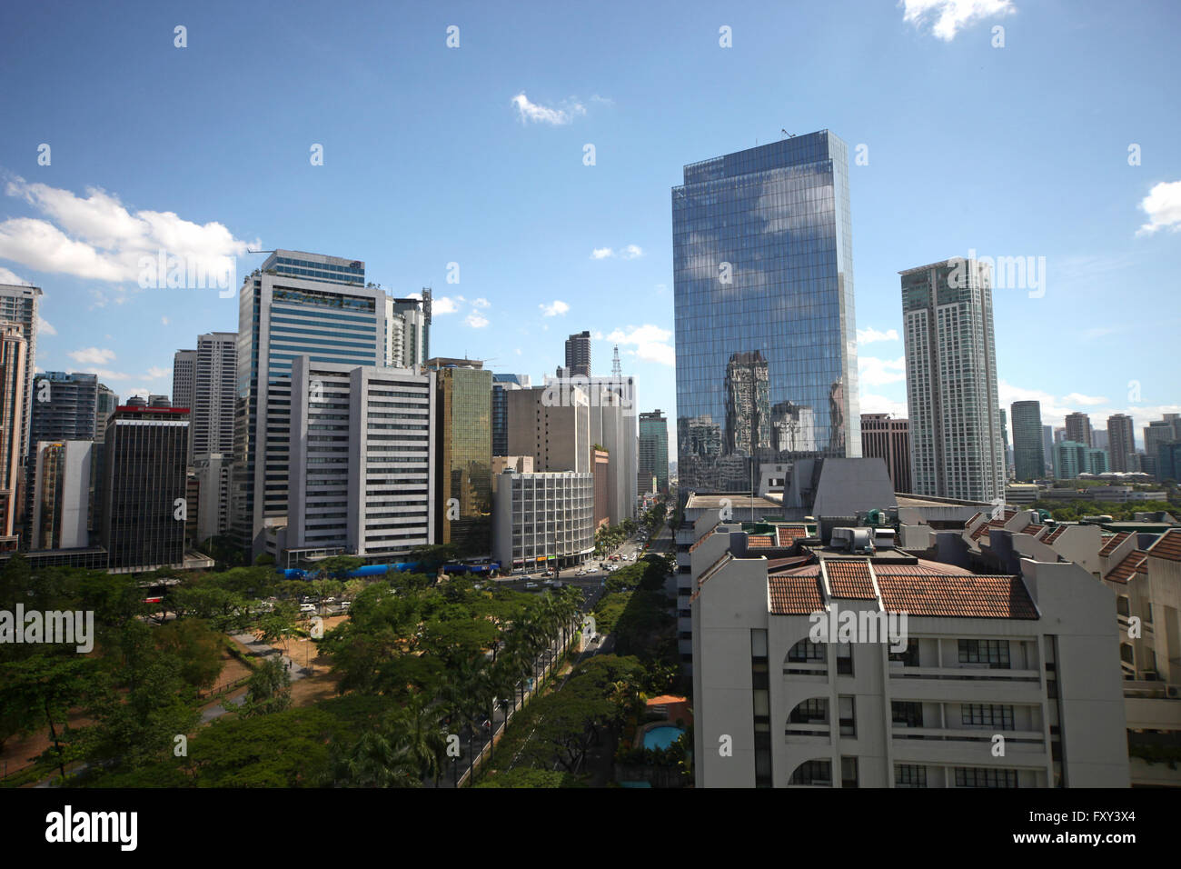 TALL BUILDINGS FROM PENINSULA HOTEL MANILA PHILIPPINES ASIA 18 April ...