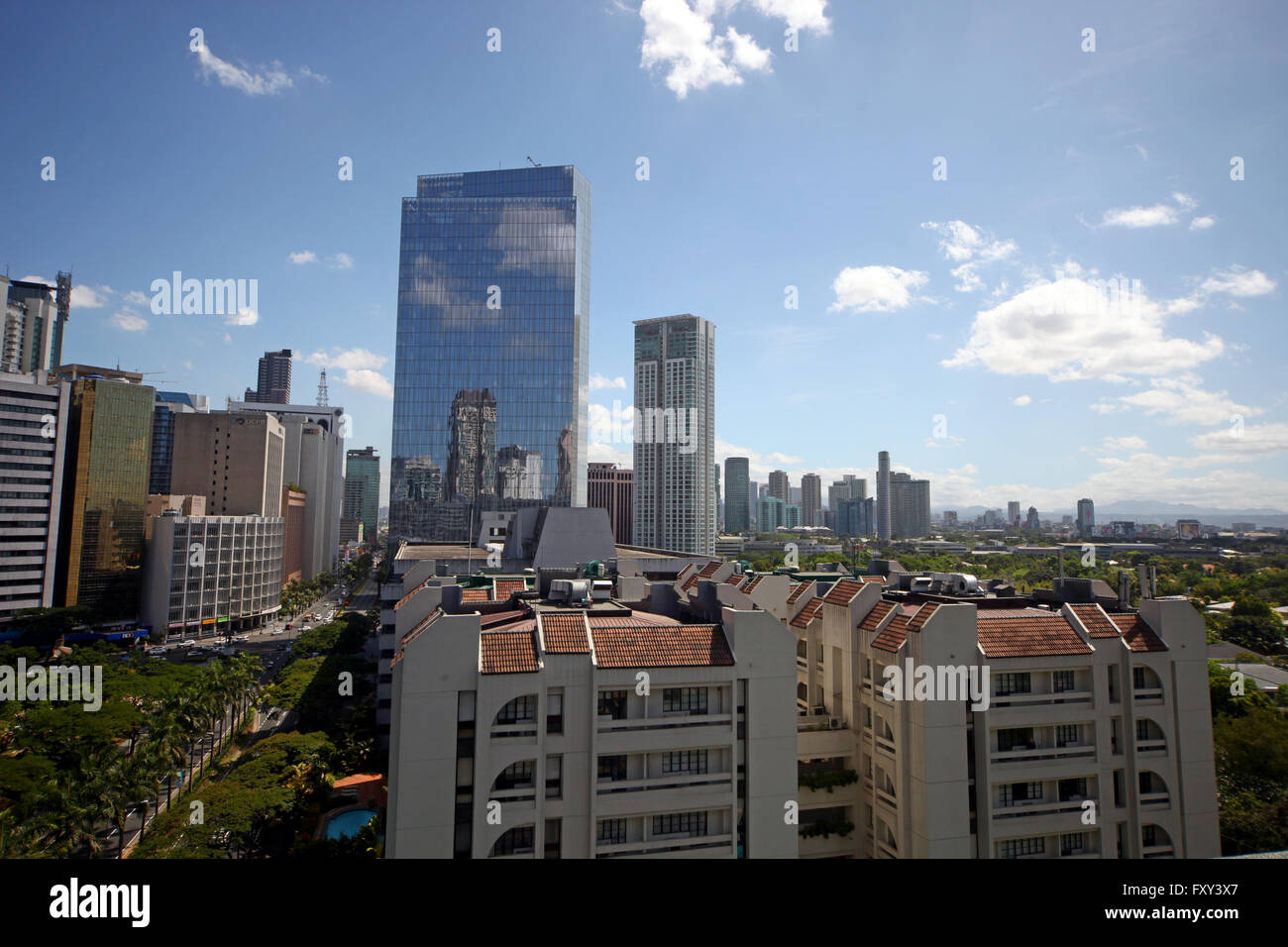 TALL BUILDINGS FROM PENINSULA HOTEL MANILA PHILIPPINES ASIA 18 April ...