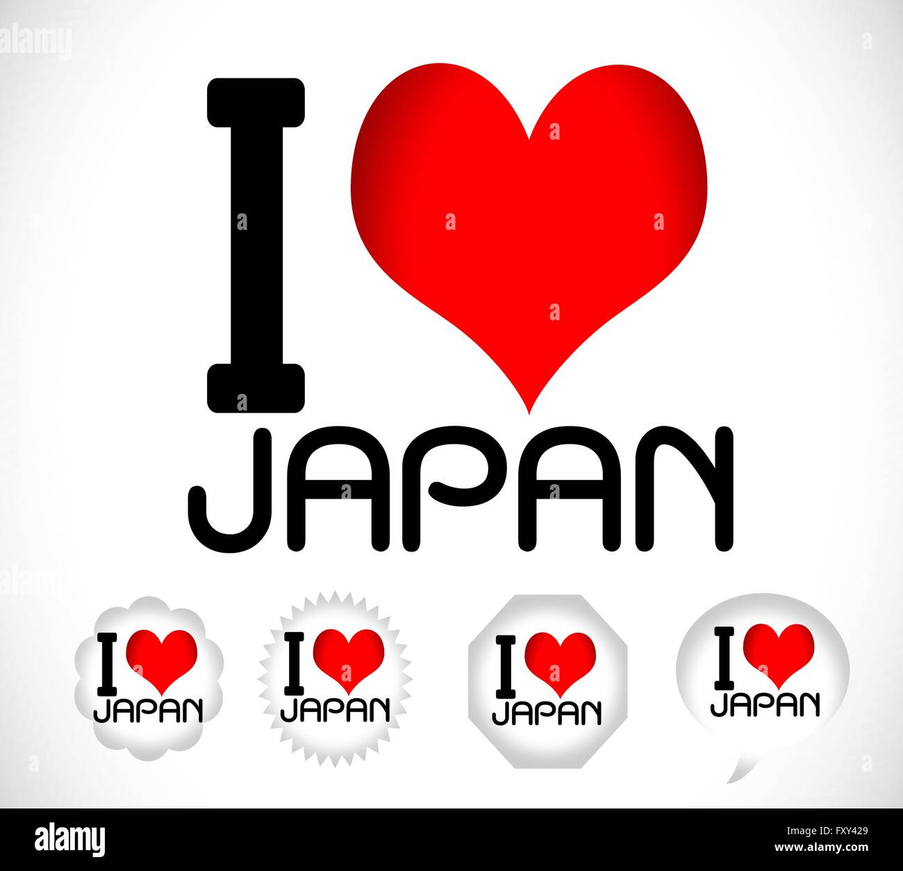 i love japan text Stock Vector Image & Art - Alamy