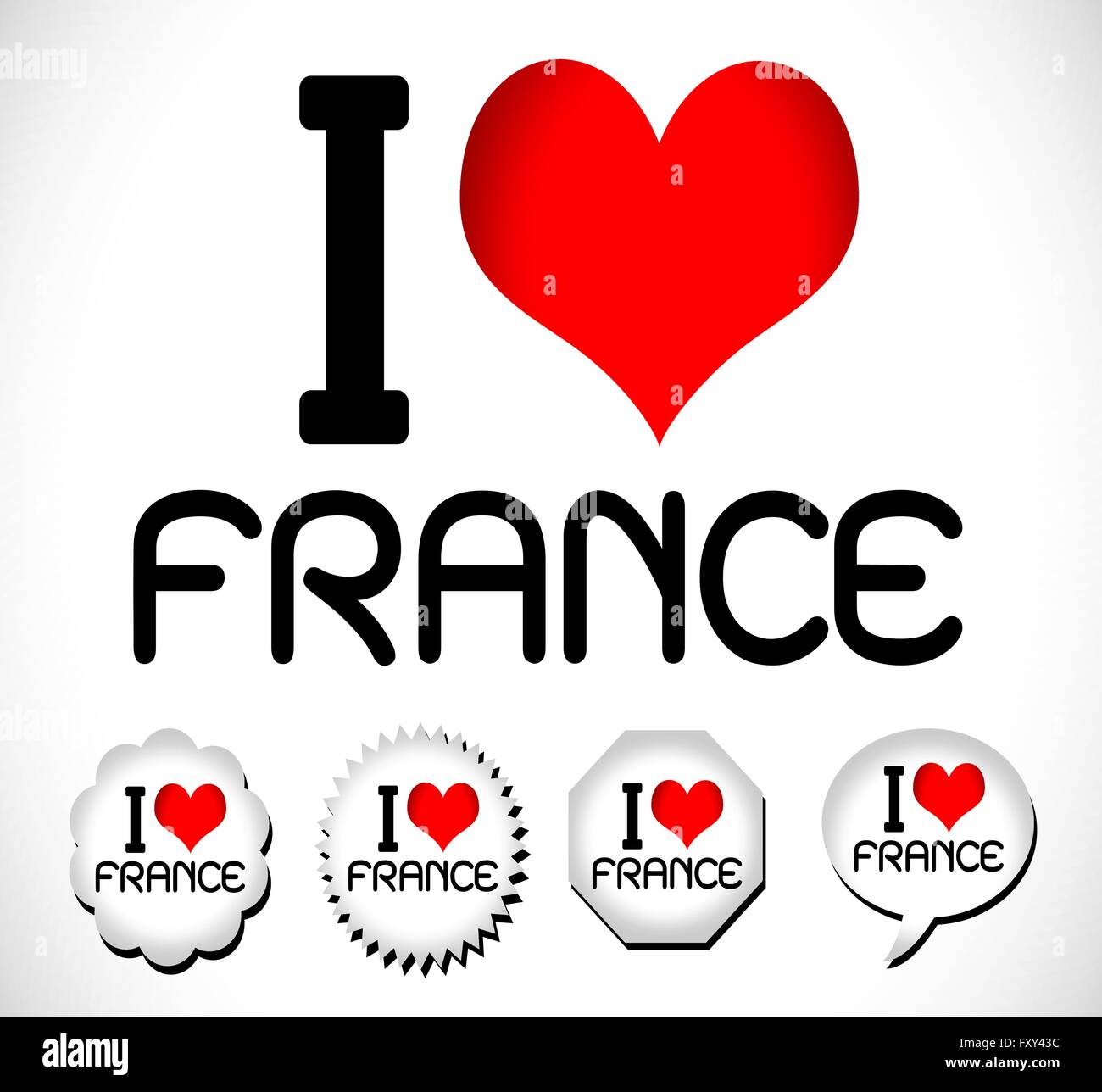 i love france text Stock Vector Image & Art - Alamy