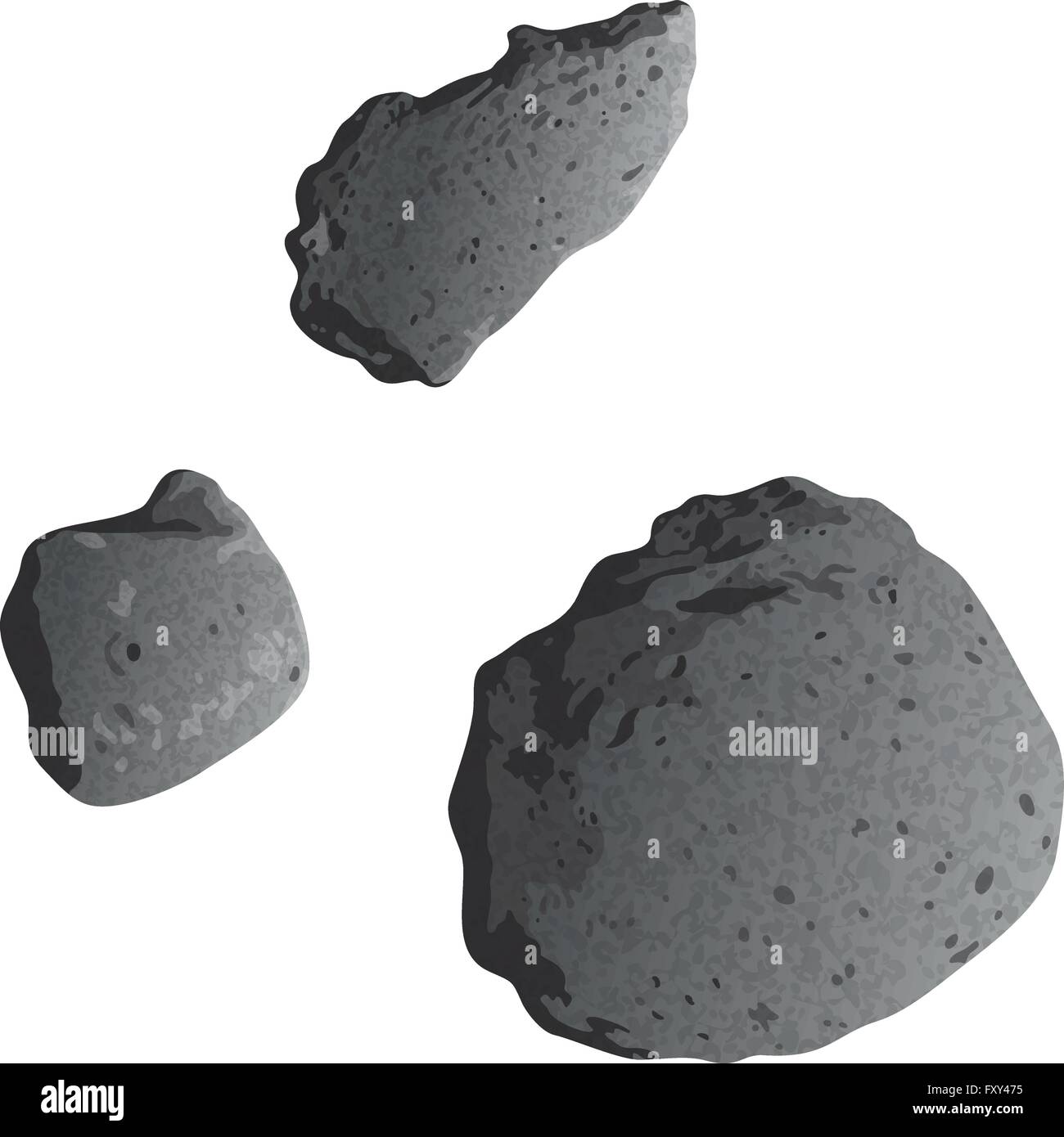 Stone meteorite on isolated Stock Vector Images - Alamy