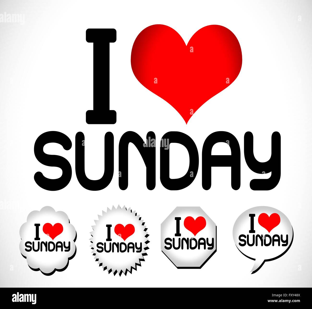 I Love The Days of the Week Sunday , Monday , Tuesday , Wednesday ...