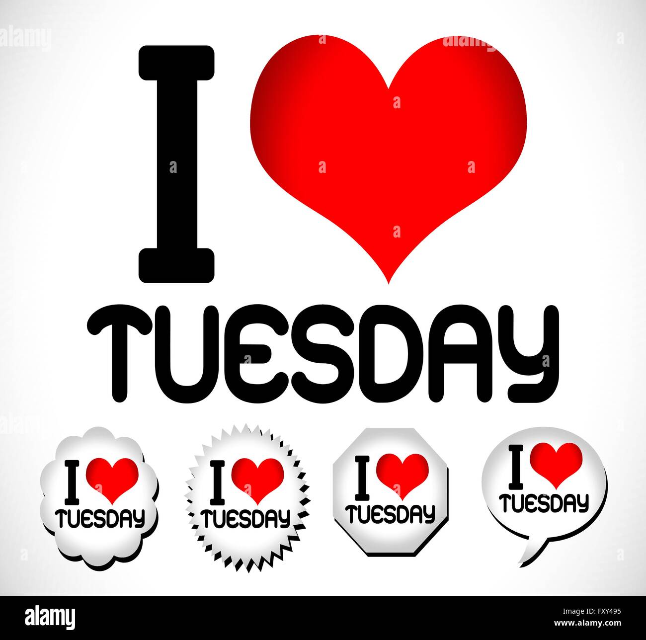 I love the days of the week sunday Stock Vector Images - Alamy