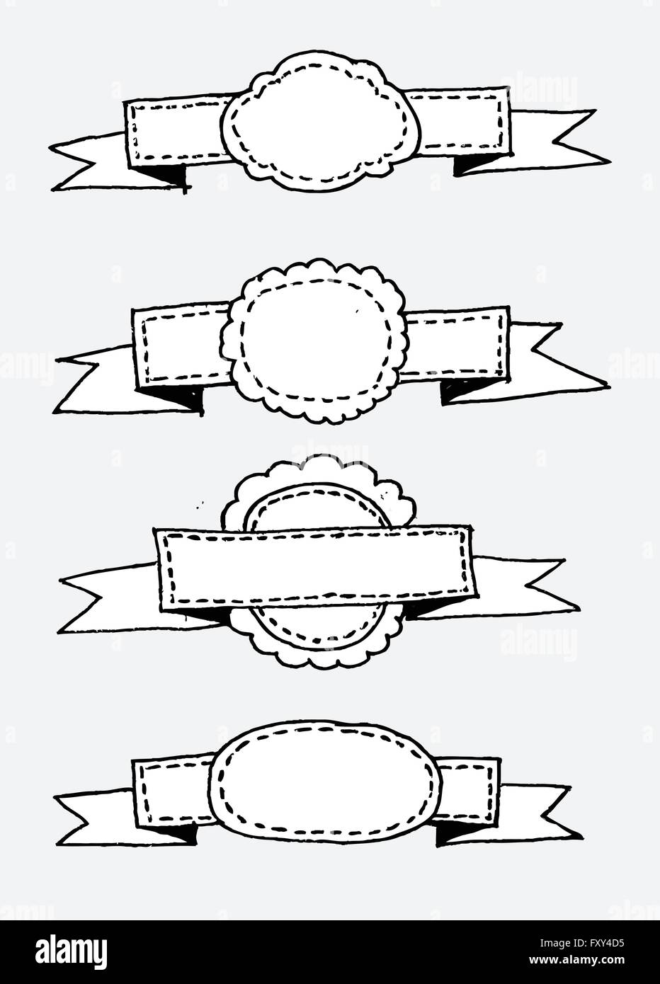 set of banners and ribbons Stock Vector Image & Art - Alamy