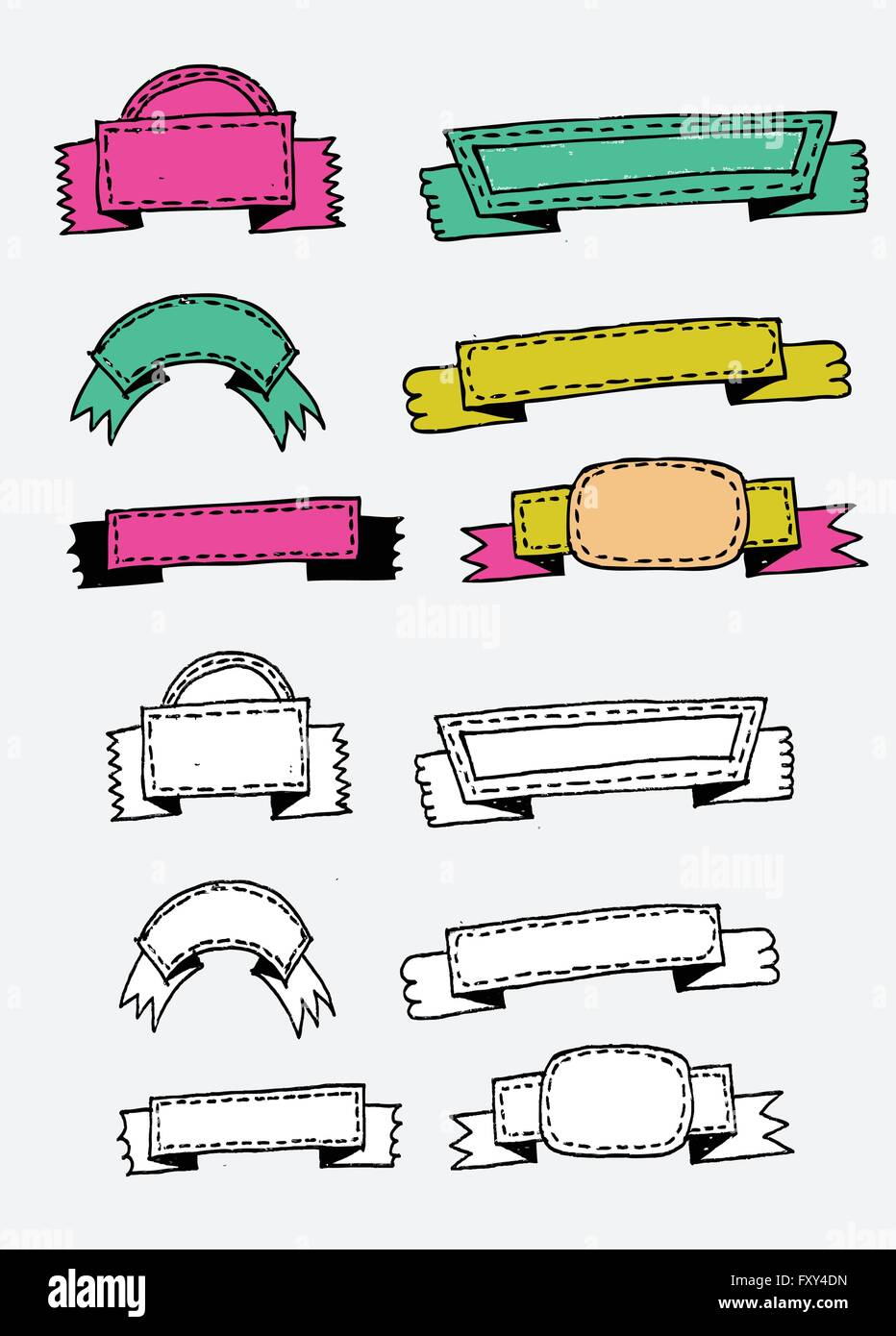 set of banners and ribbons Stock Vector Image & Art - Alamy