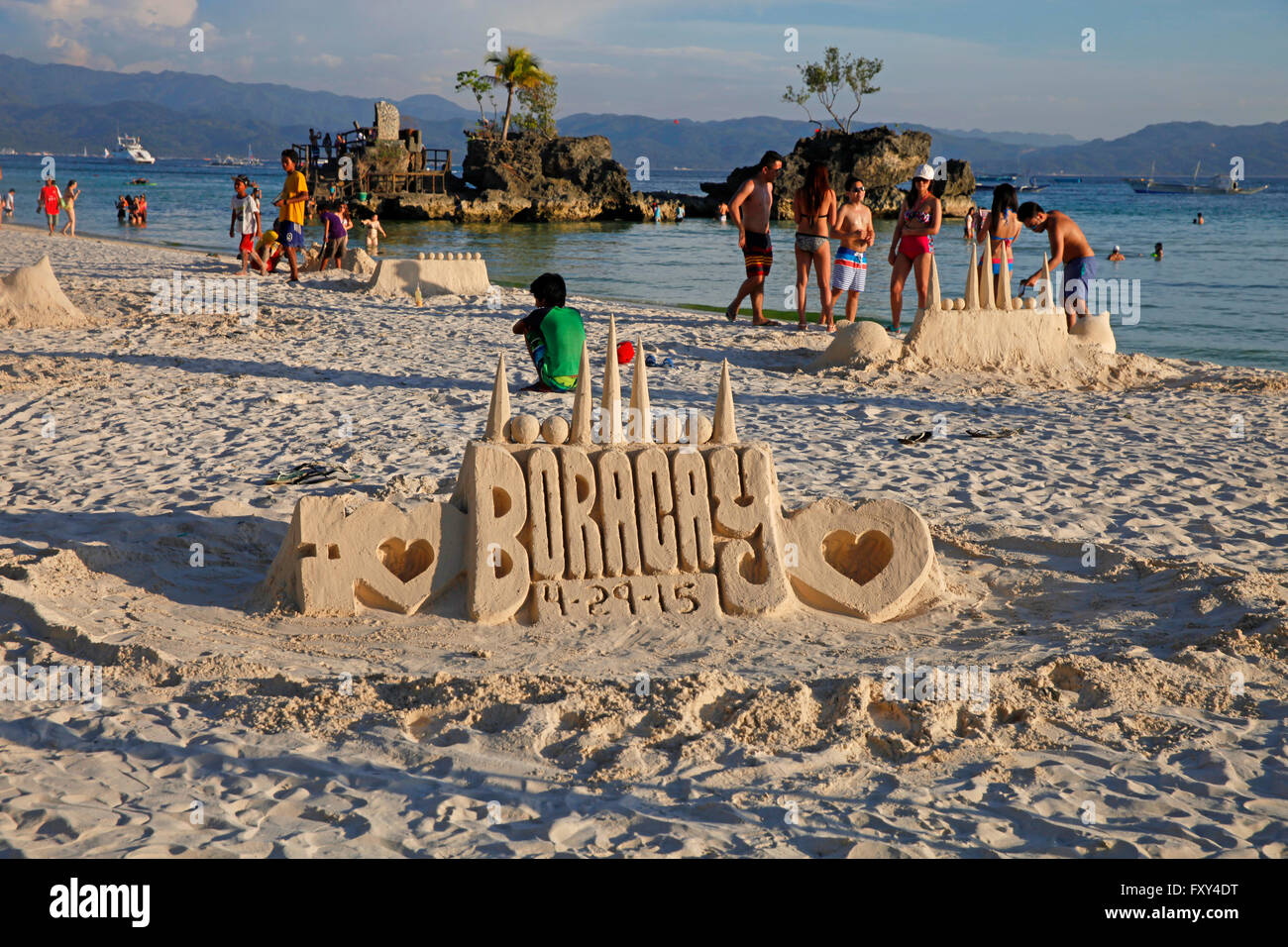 SAND CASTLE & BORACAY ROCK BORACAY ISLAND PHILIPPINES 29 April 2015 ...