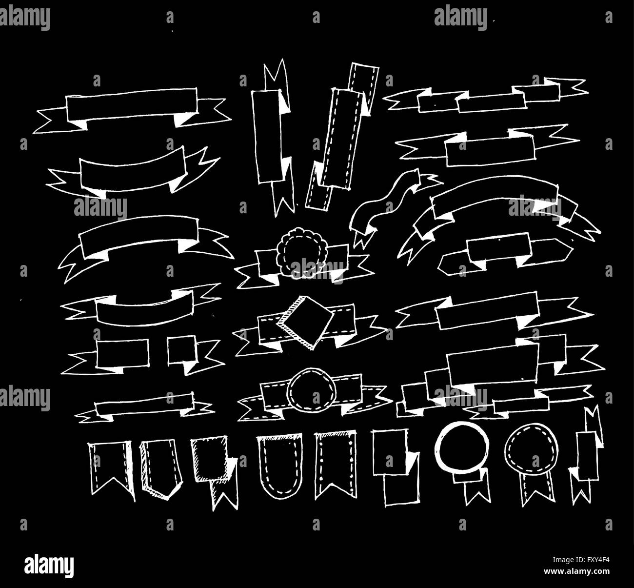 set of banners and ribbons Stock Vector Image & Art - Alamy