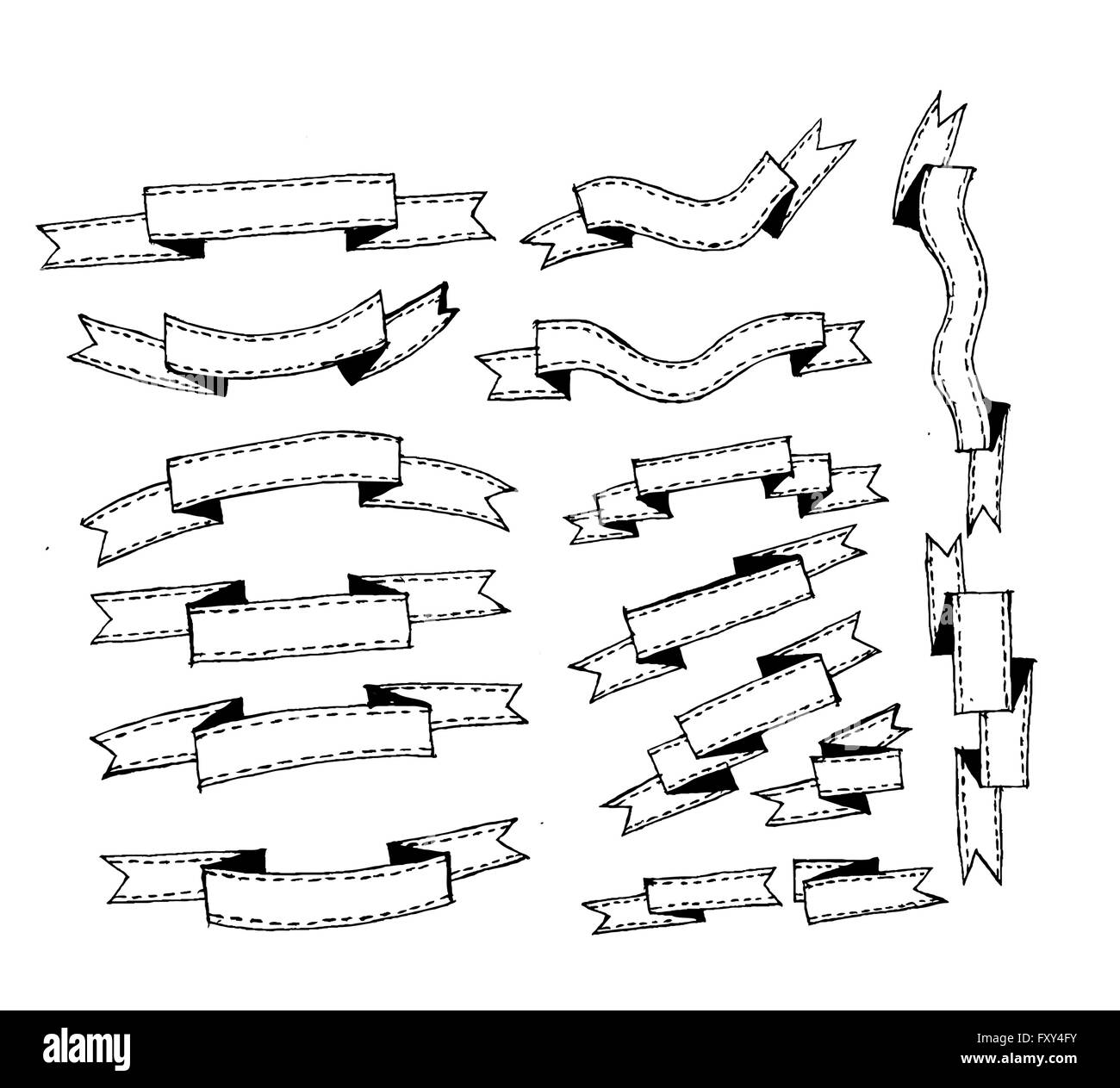 set of banners and ribbons Stock Vector Image & Art - Alamy