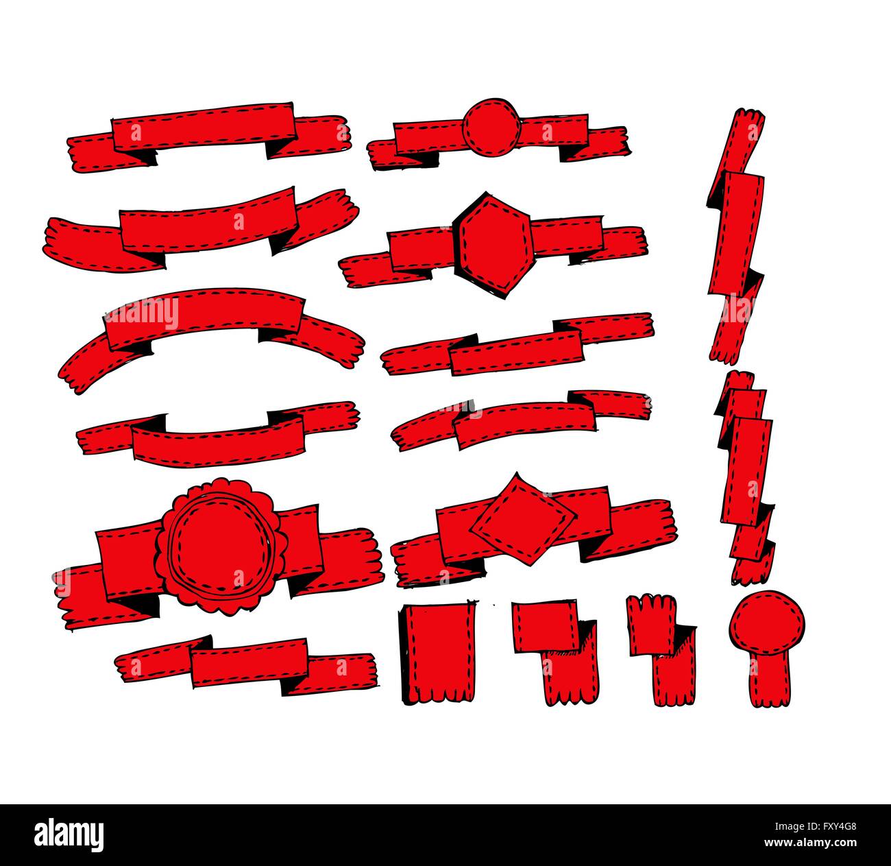 set of banners and ribbons Stock Vector Image & Art - Alamy