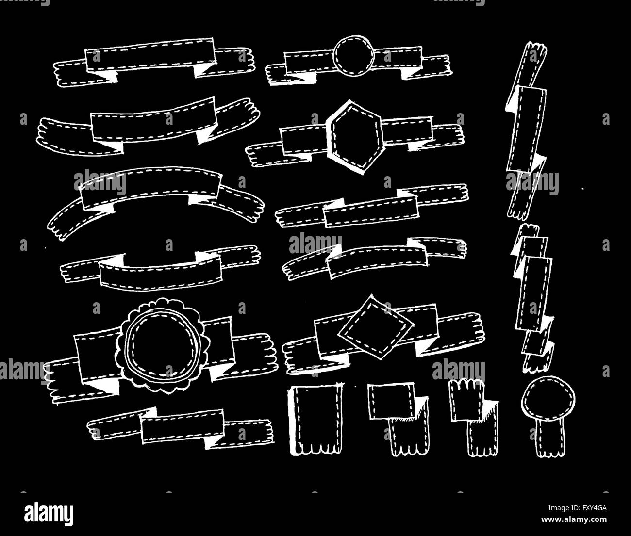 set of banners and ribbons Stock Vector Image & Art - Alamy