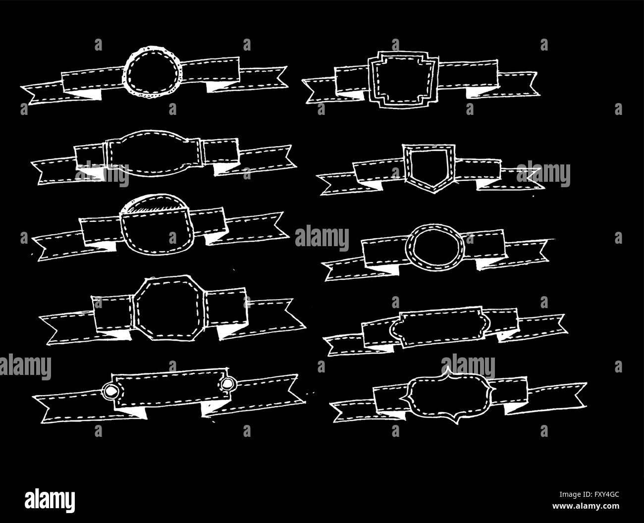 set of banners and ribbons Stock Vector Image & Art - Alamy