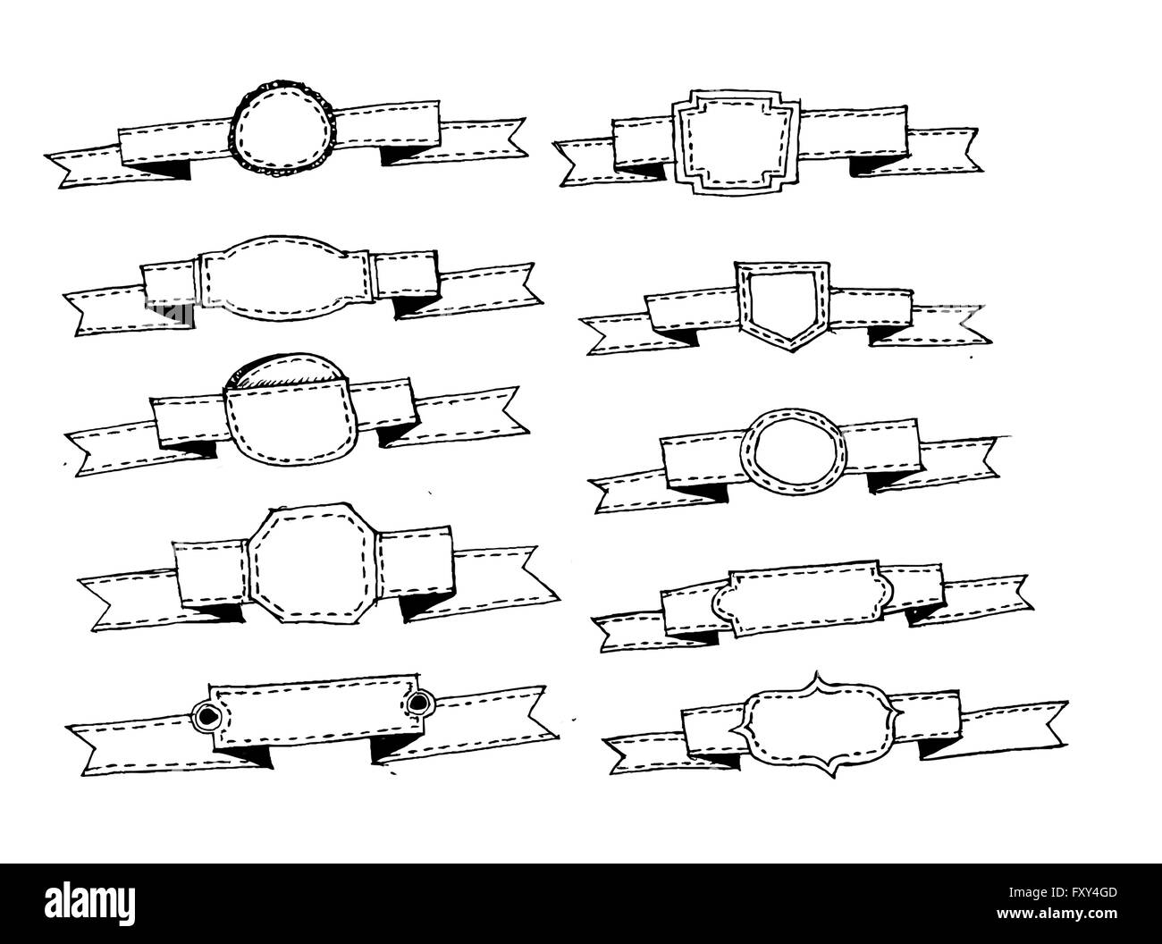 set of banners and ribbons Stock Vector Image & Art - Alamy