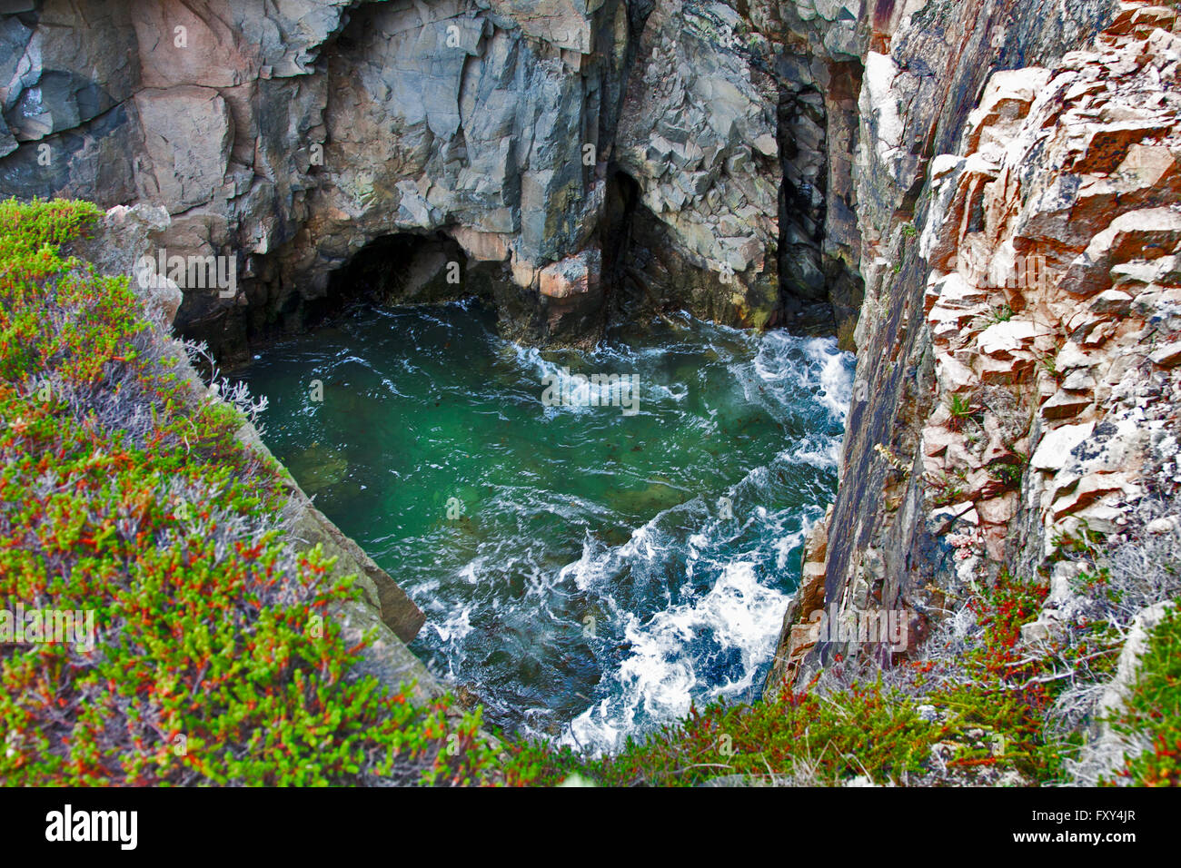 State of Maine, Schoodic Peninsula, Acadia National Park, a Blow Hole ...