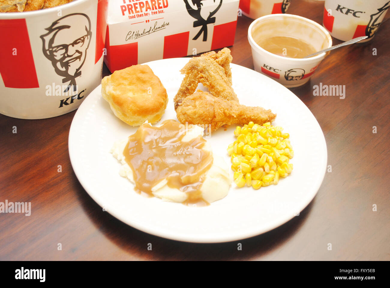 Kentucky Fried Chicken Meal Stock Photo - Alamy