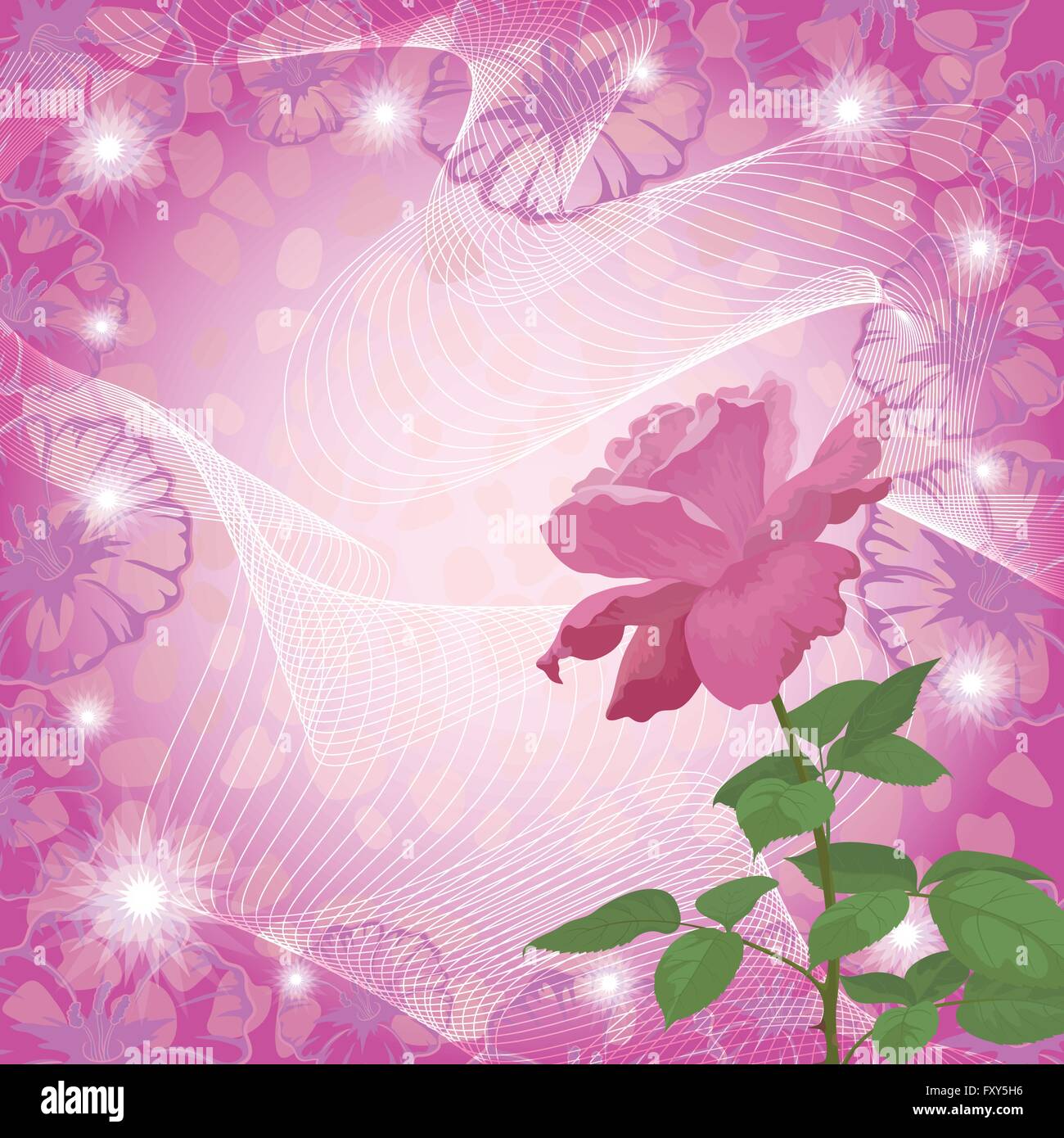 Flowerbed wallpaper Stock Vector Images - Alamy