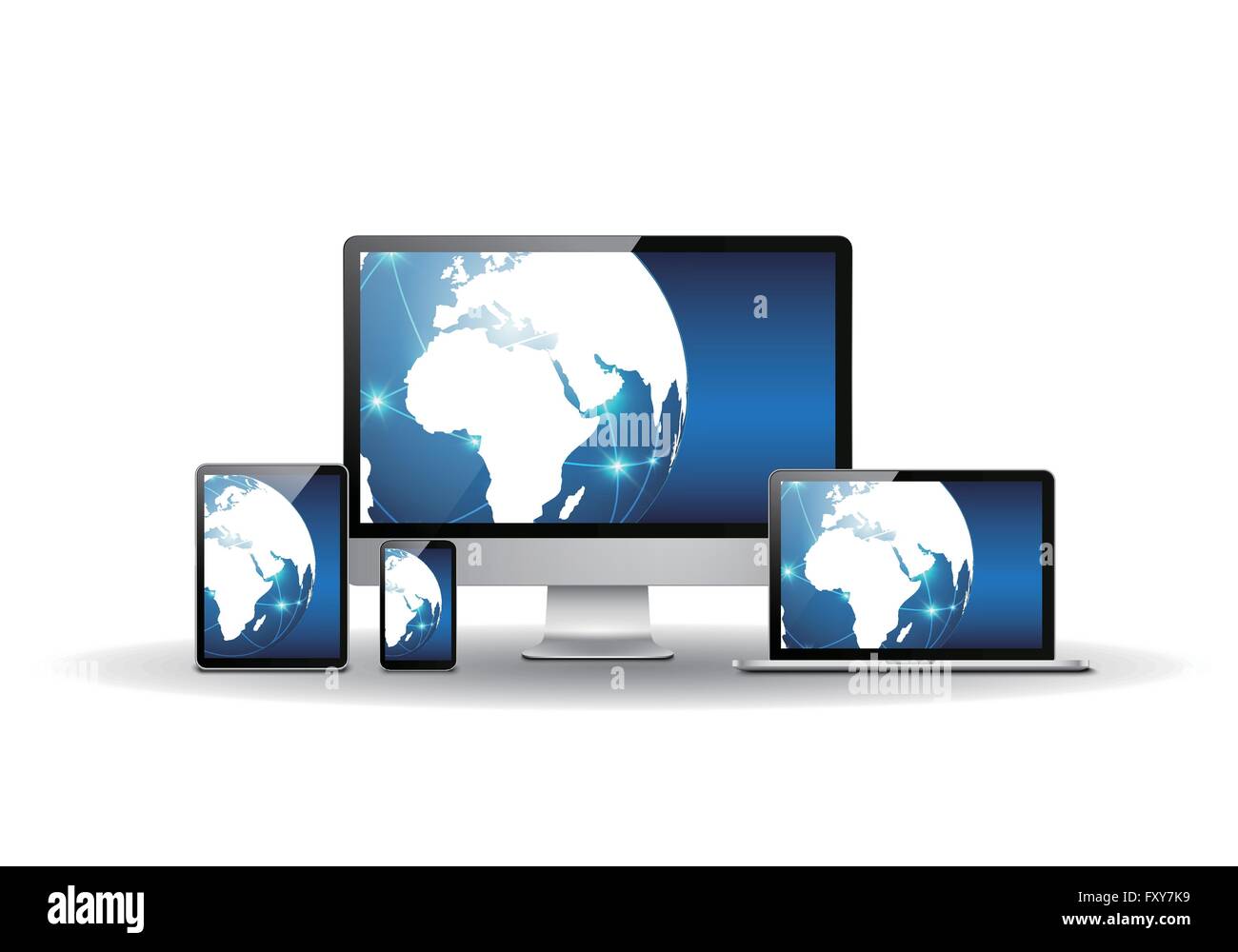 Earth network Stock Vector Images - Alamy